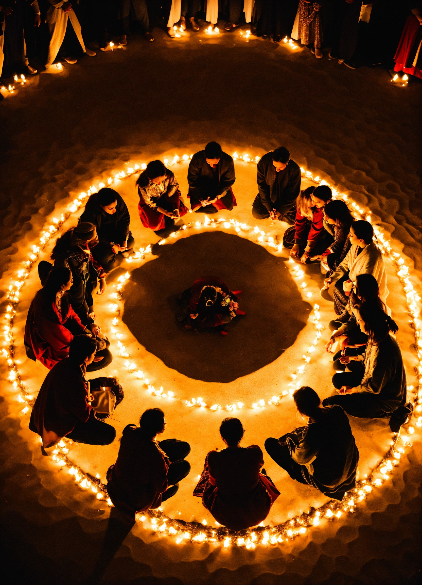 Lexica - Group of people in a circle performing ritual