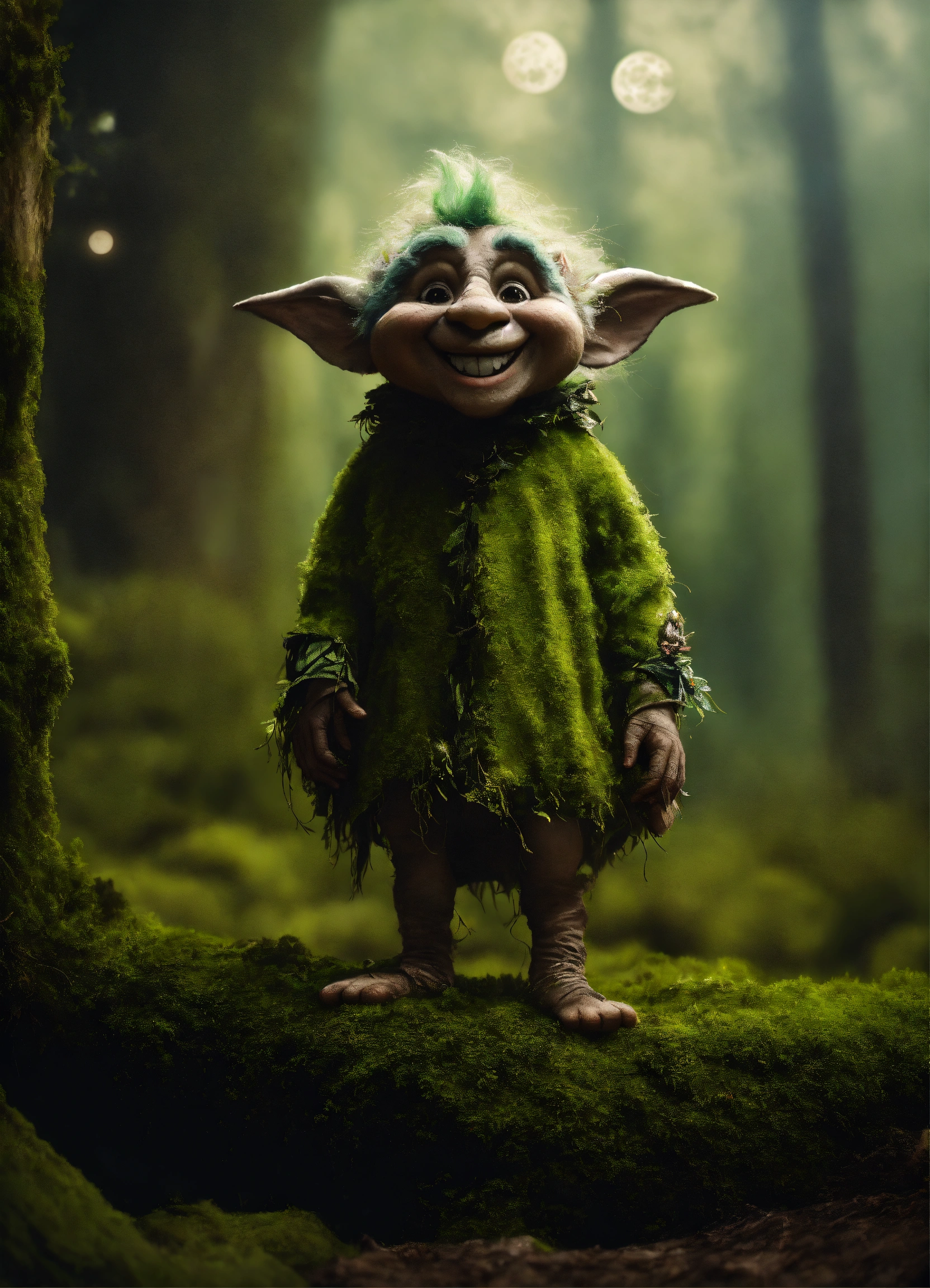 Lexica - A photograph of a smiling happy little troll, facing camera ...