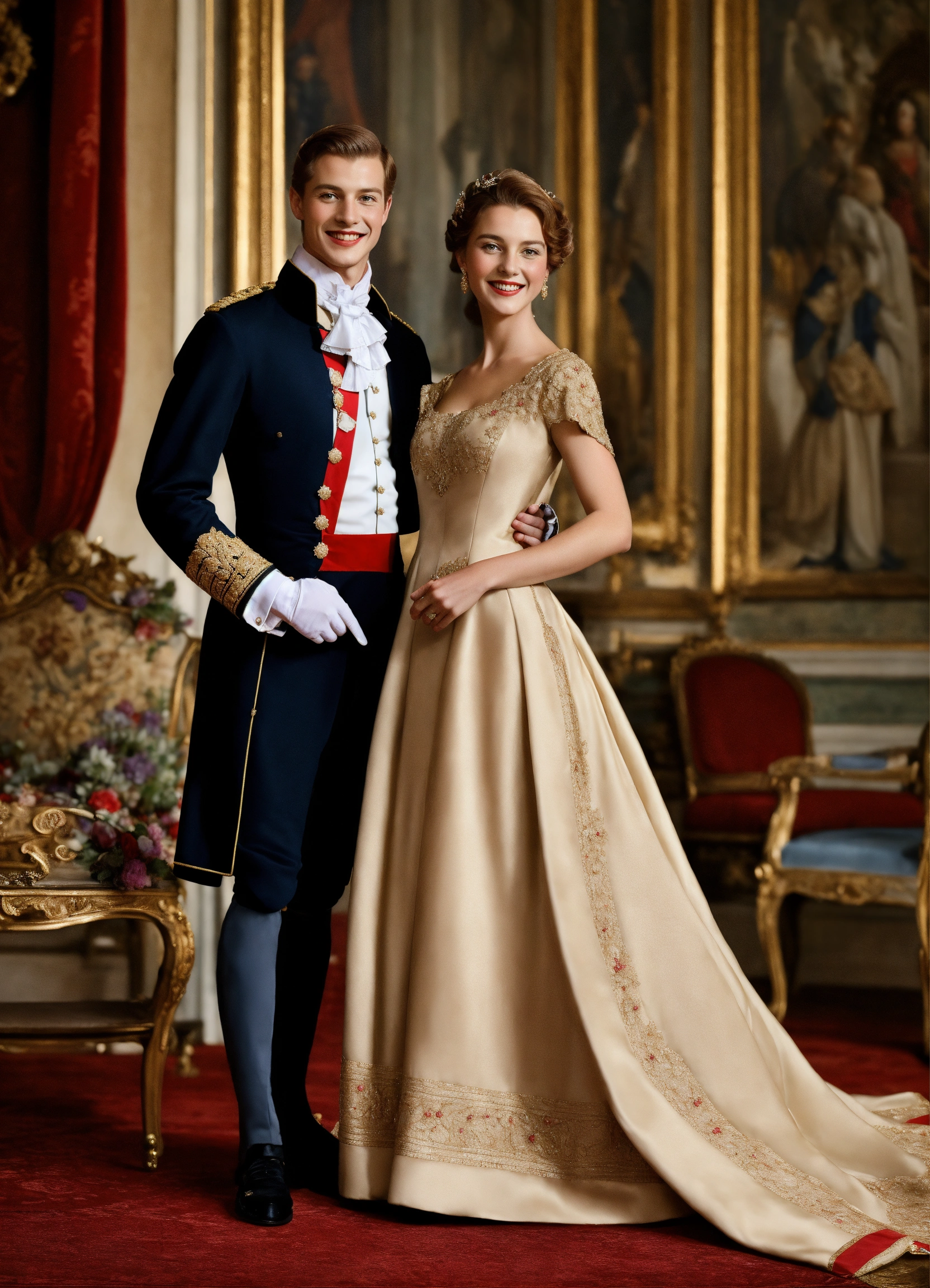 Lexica - Young cheerful and beautiful countess wearing dress and ...