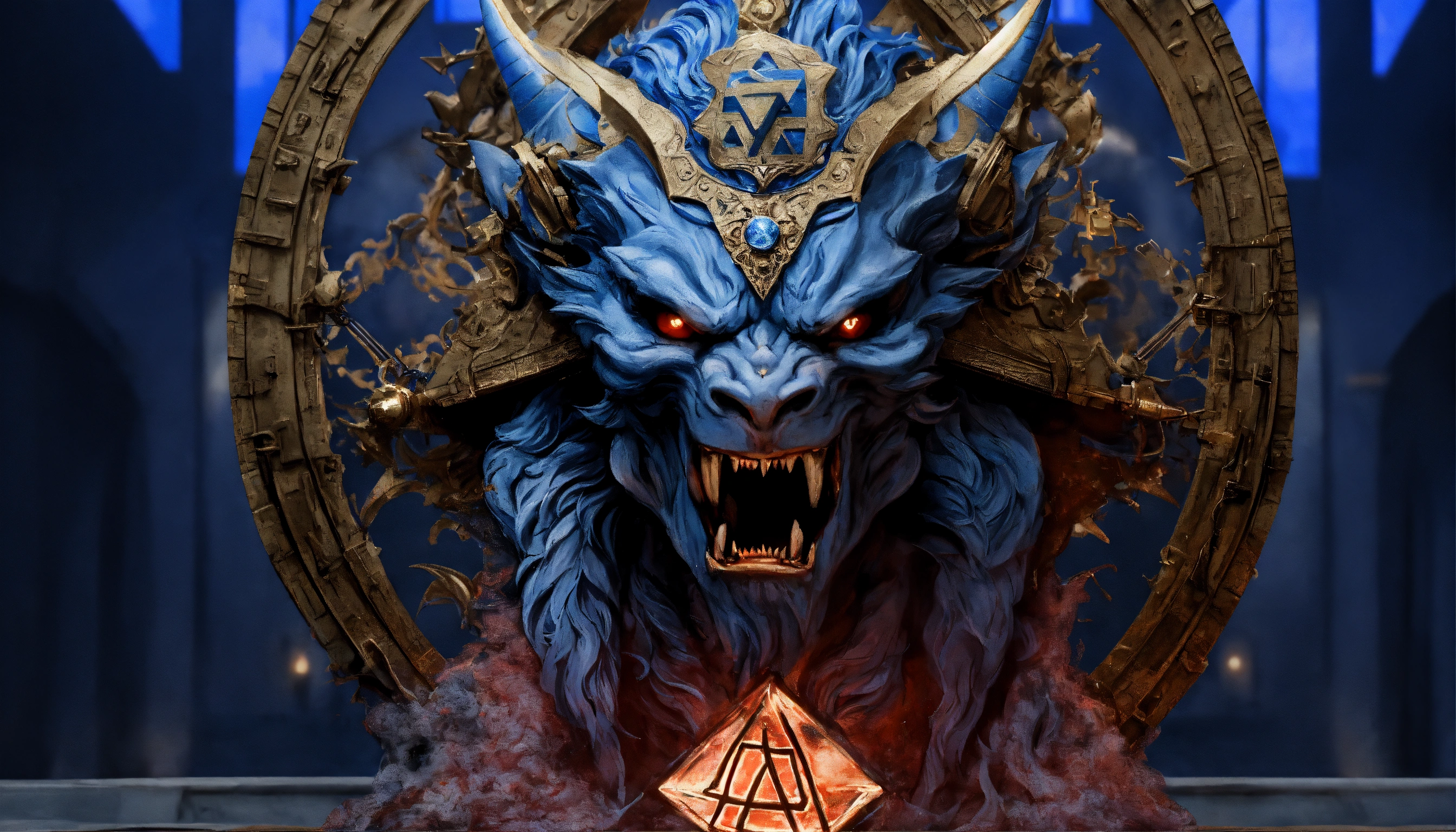 Lexica - Evil demonic Israel demon with an Israeli flag beast with an ...