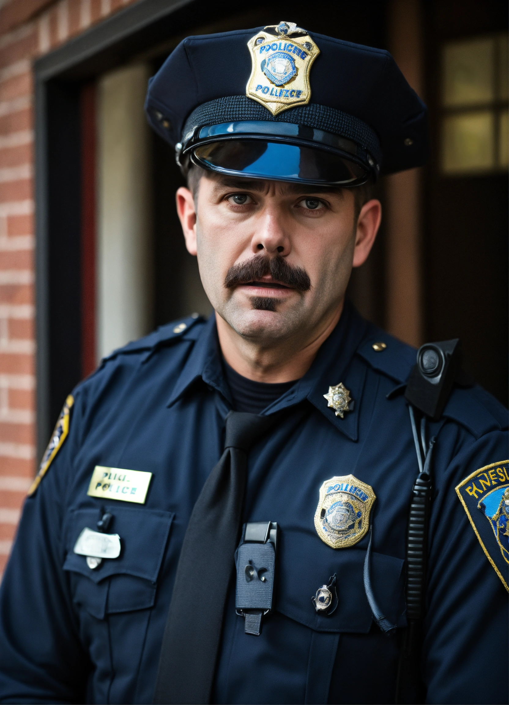 Lexica - Scared random looking unique expressive police officer ...