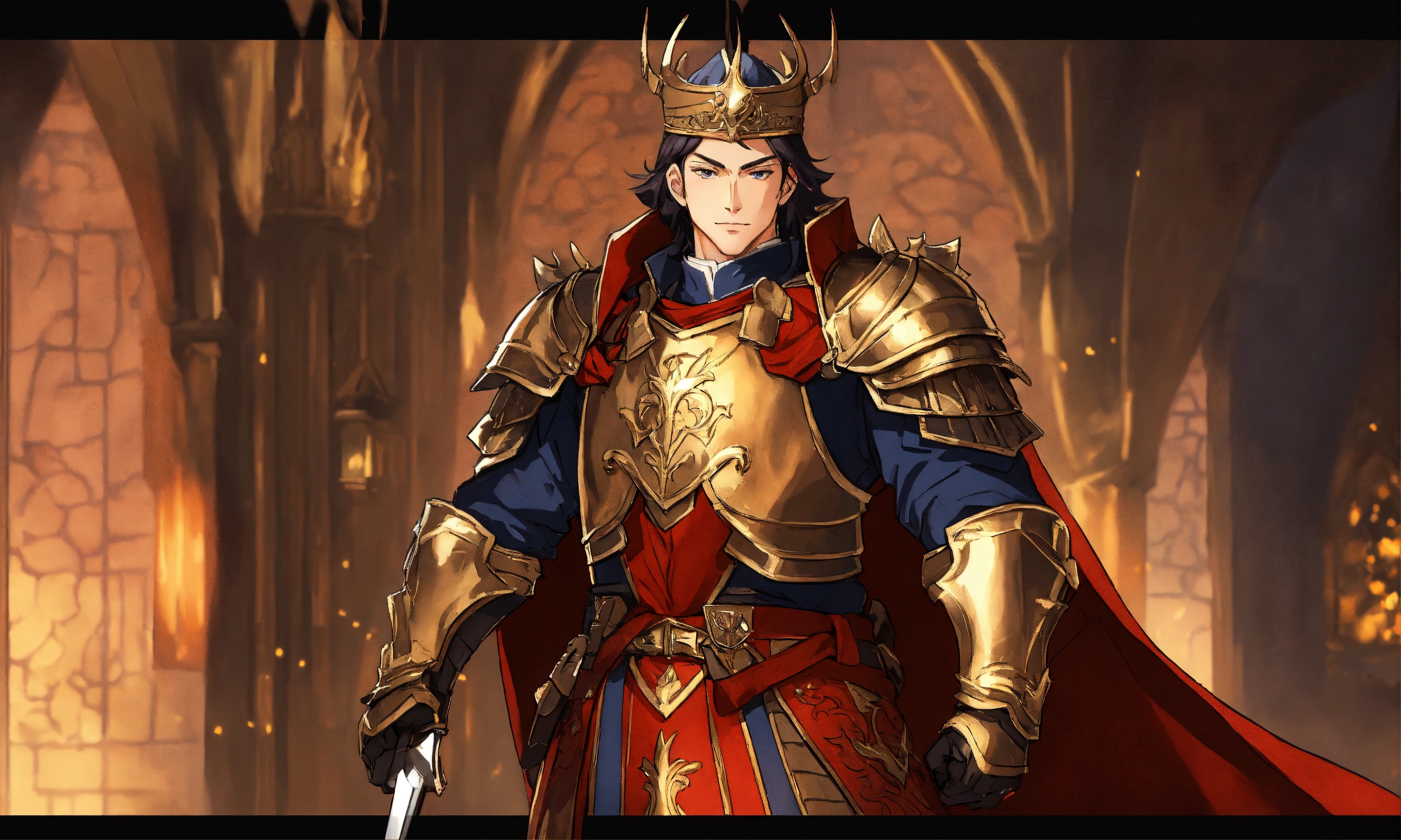 Lexica - Anime royal knight, chief of the dragon army guard, male ...