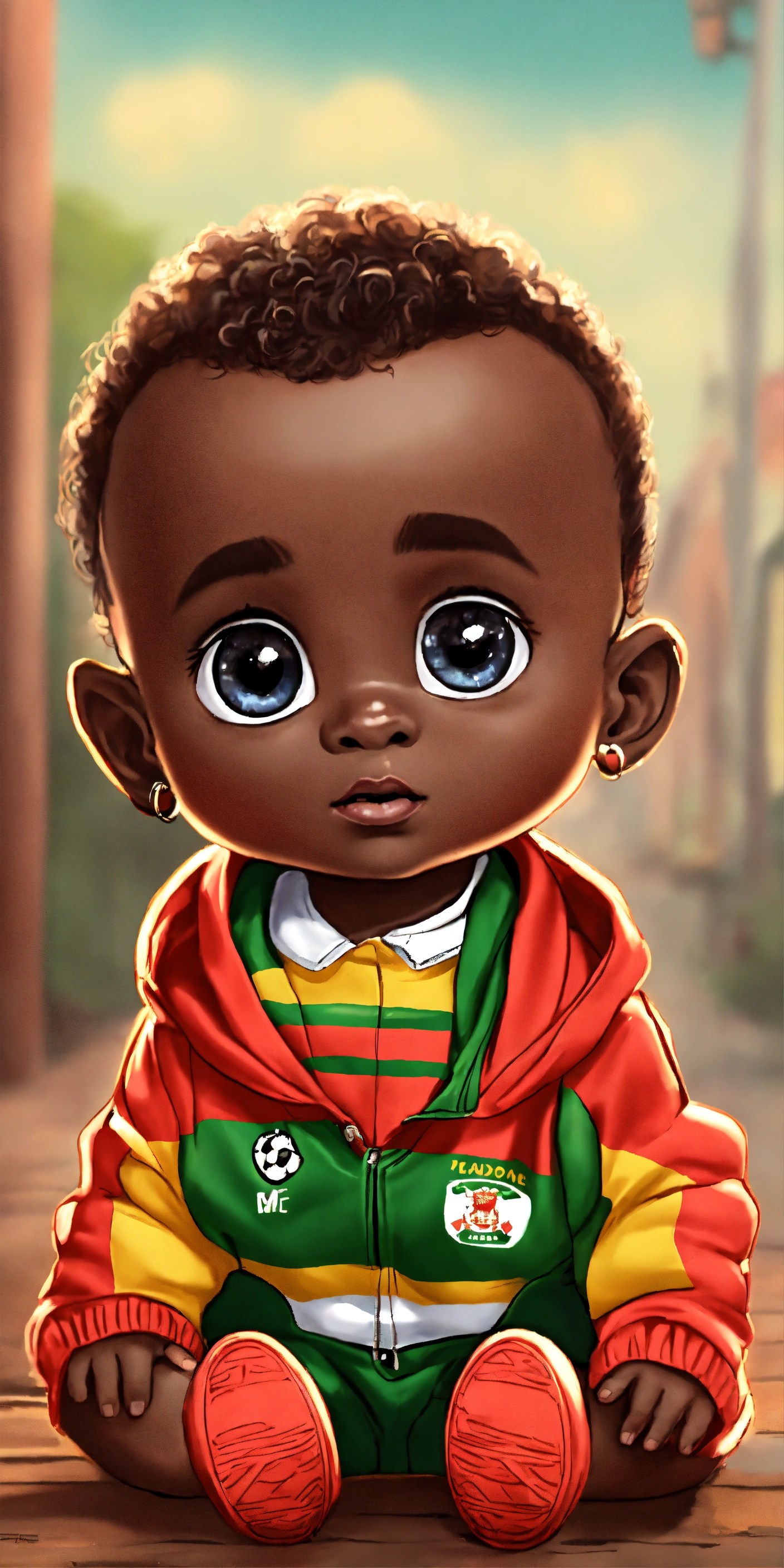 Lexica - Sadio Mane cute baby cartoon realist big eyes