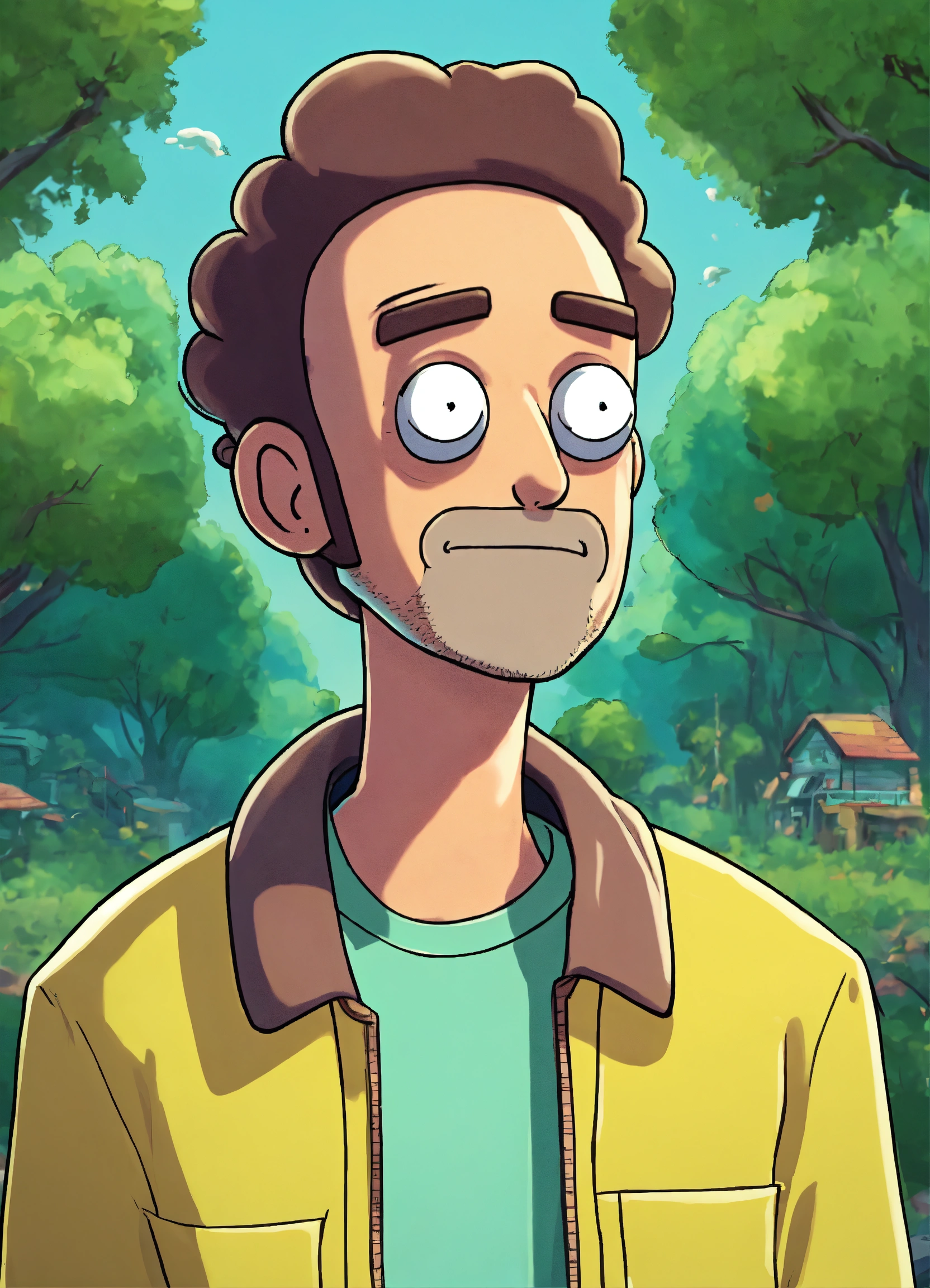 Lexica - Cute man , style from Rick and Morty carton