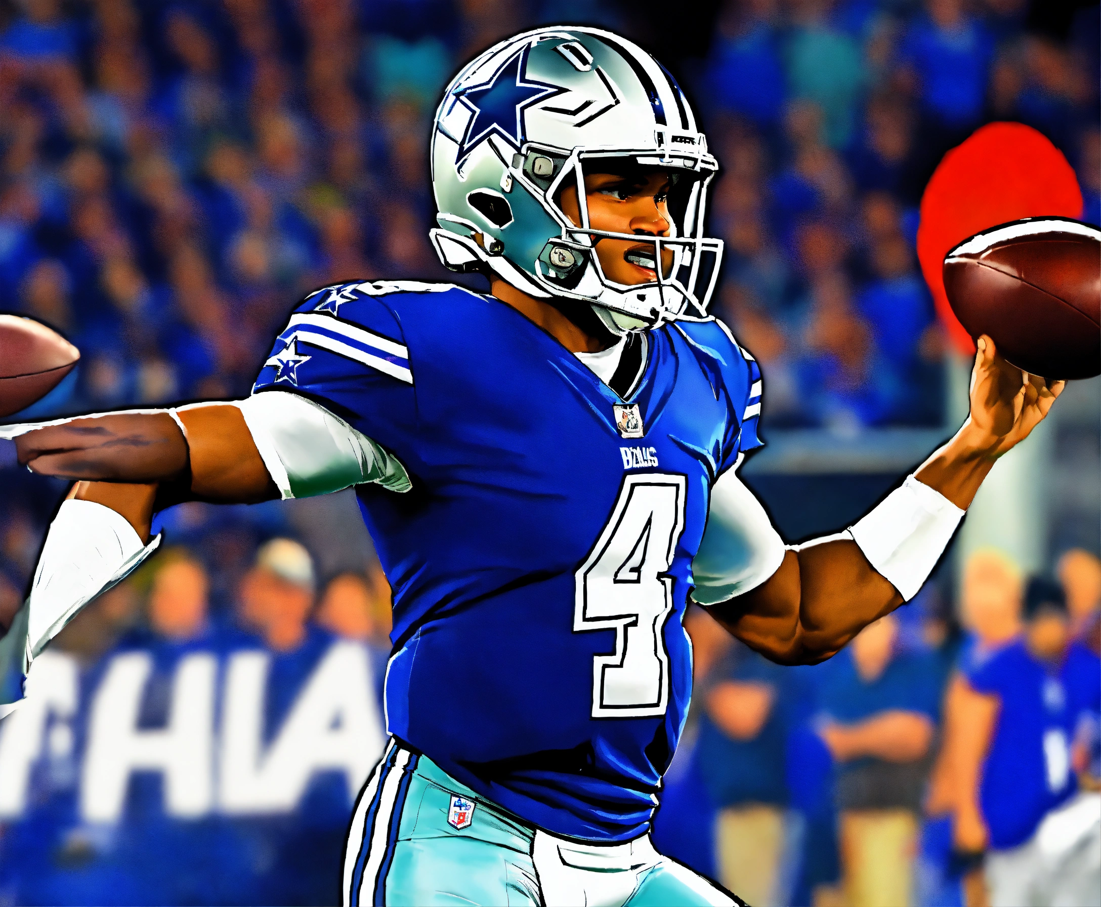 Lexica - Dak prescott throwning an interception on the filed Dallas ...