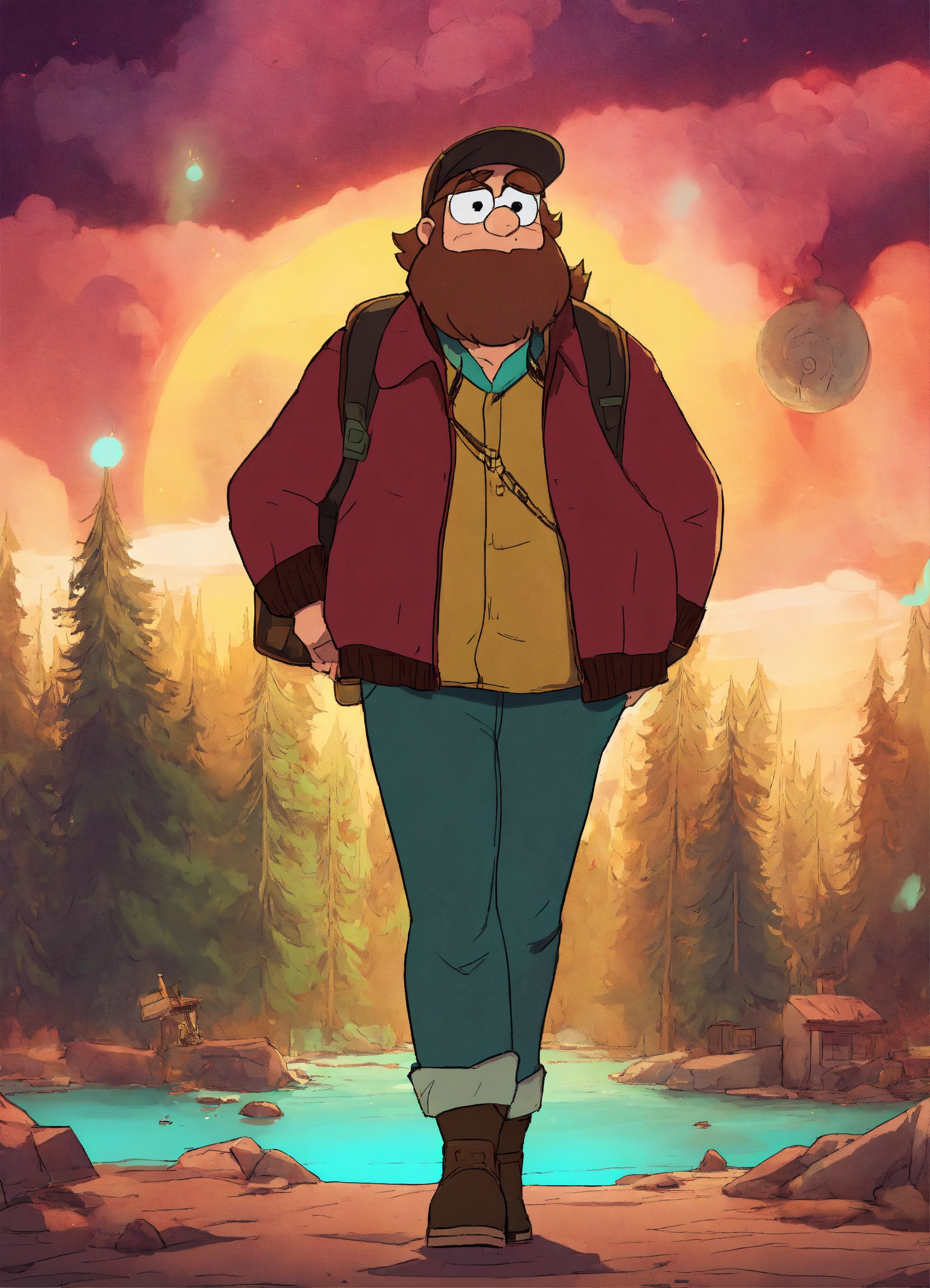 Lexica - Man , style Gravity Falls