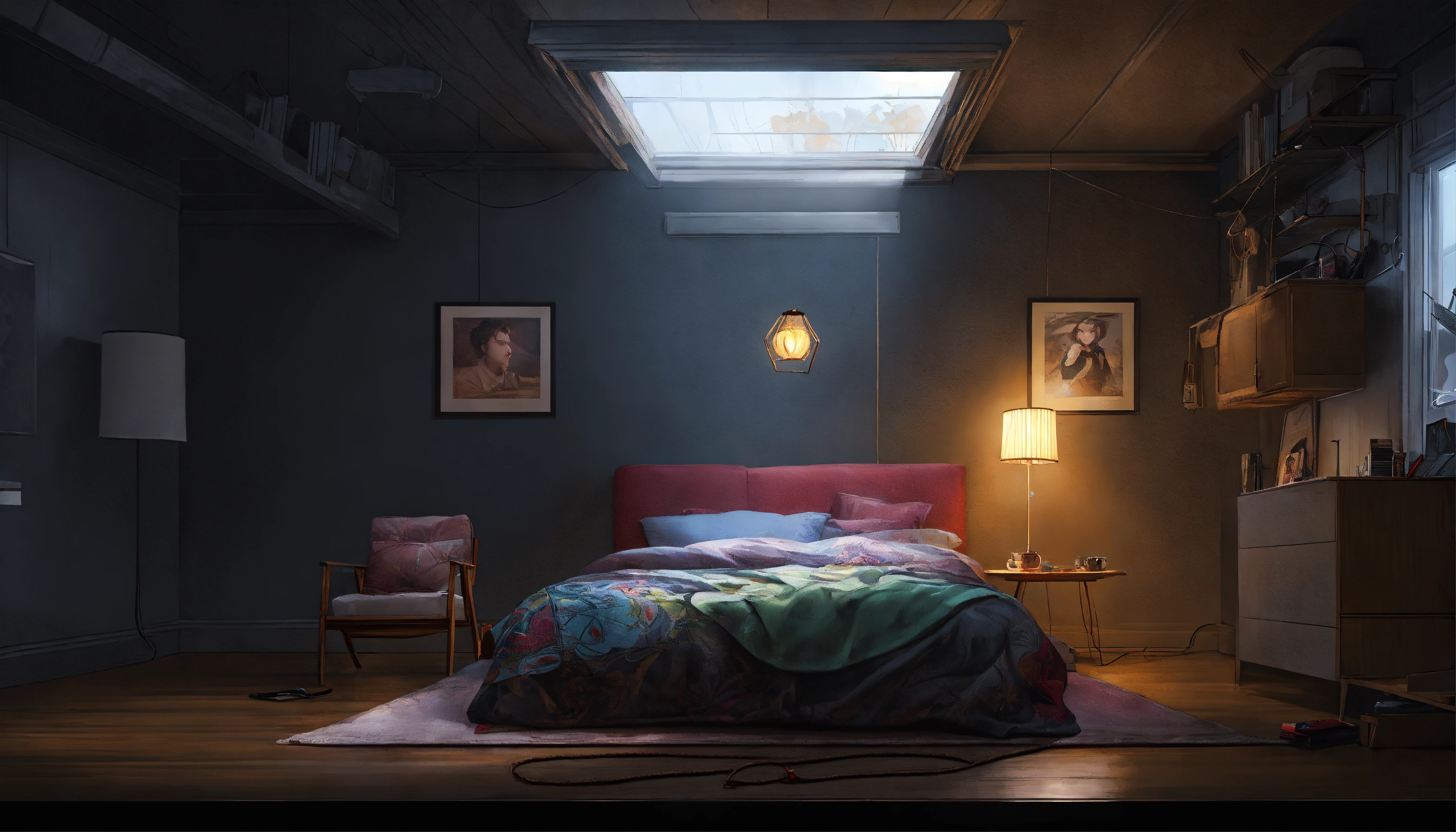 Lexica - Ominous dark grey wall room, no pictures on the wall, single ...