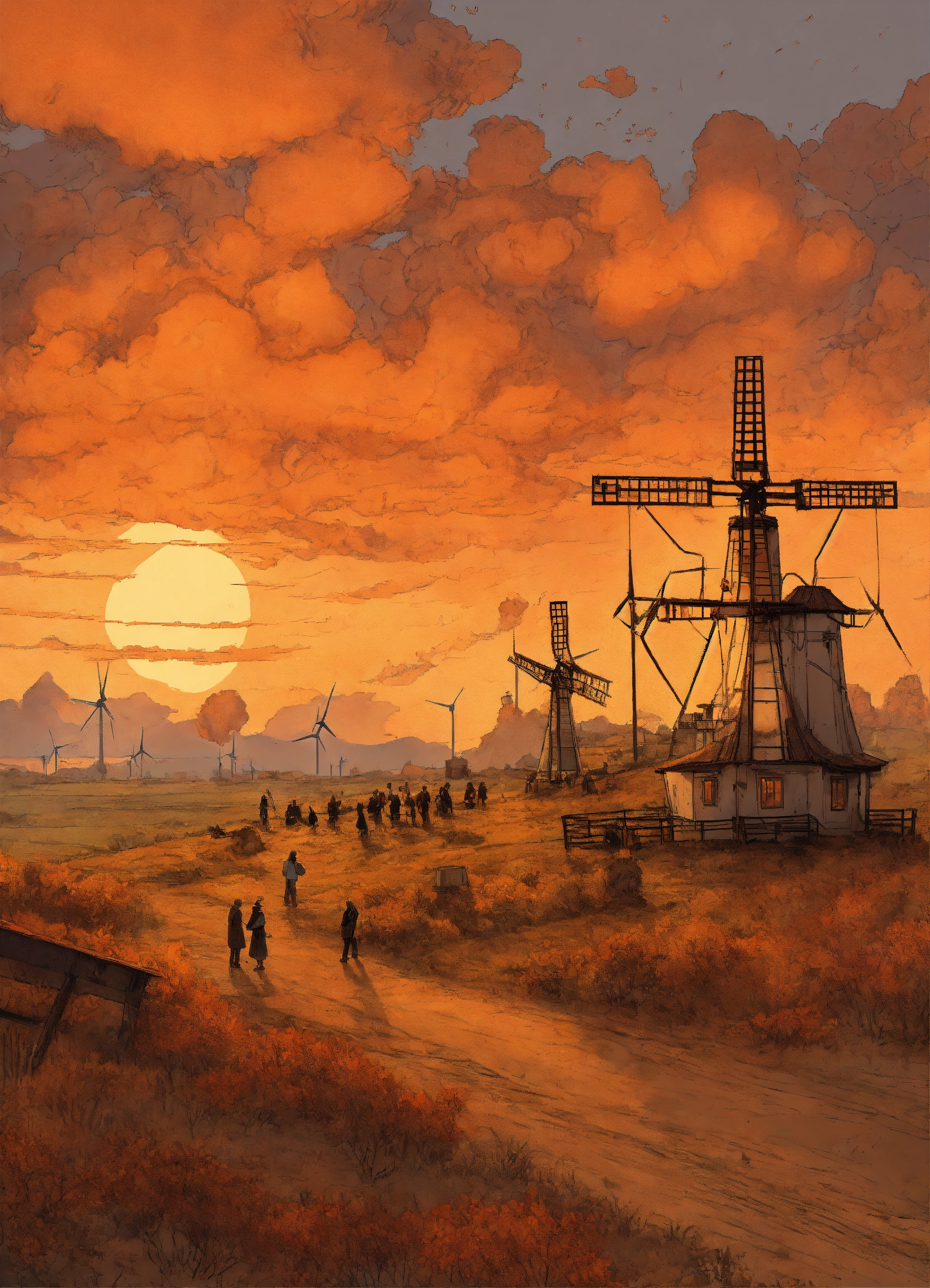 Lexica - Envision a series of interlinked comic frames showing a ...