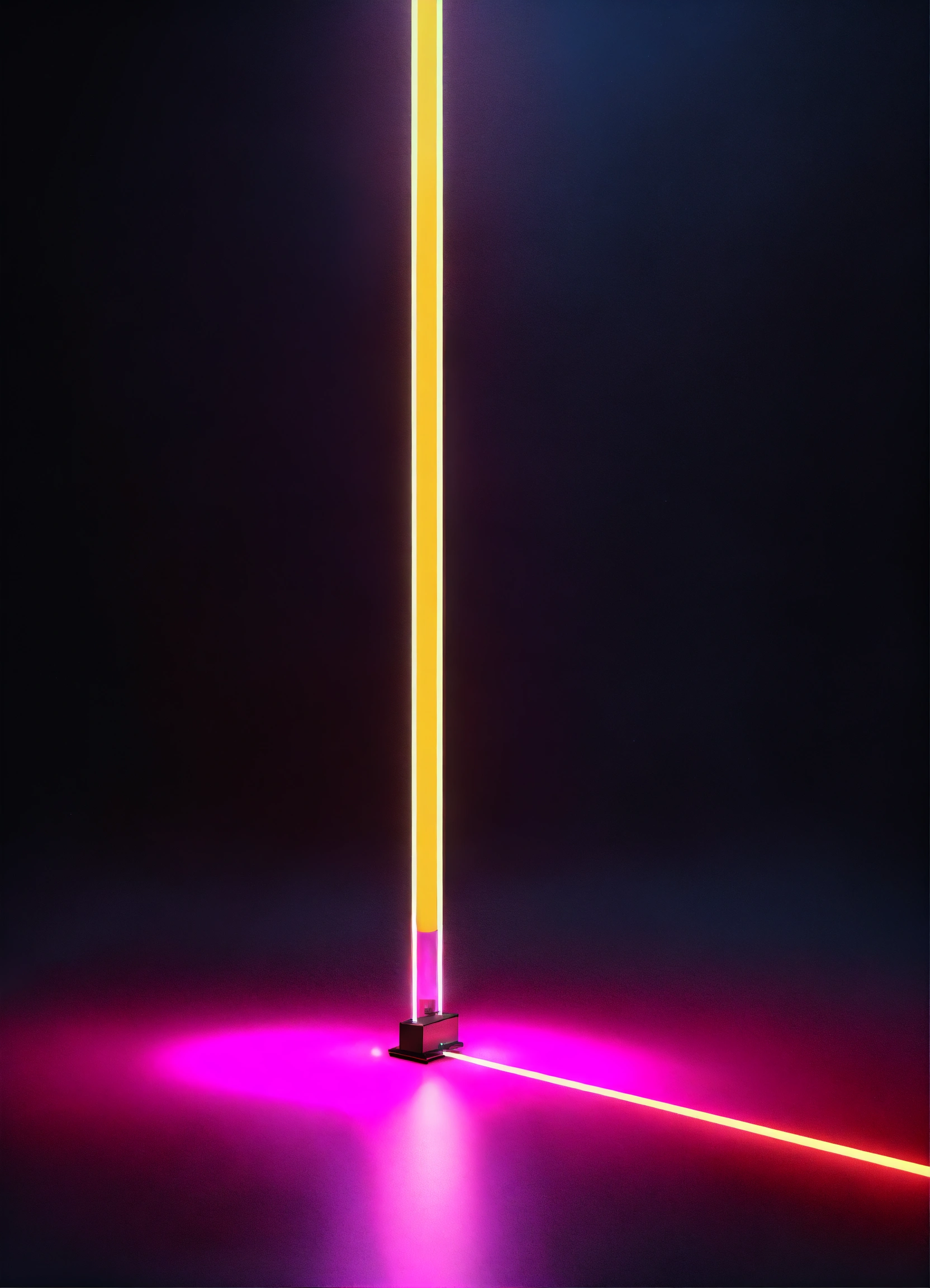 Lexica - Single neon laser beam, pointing downward left angle,solid ...