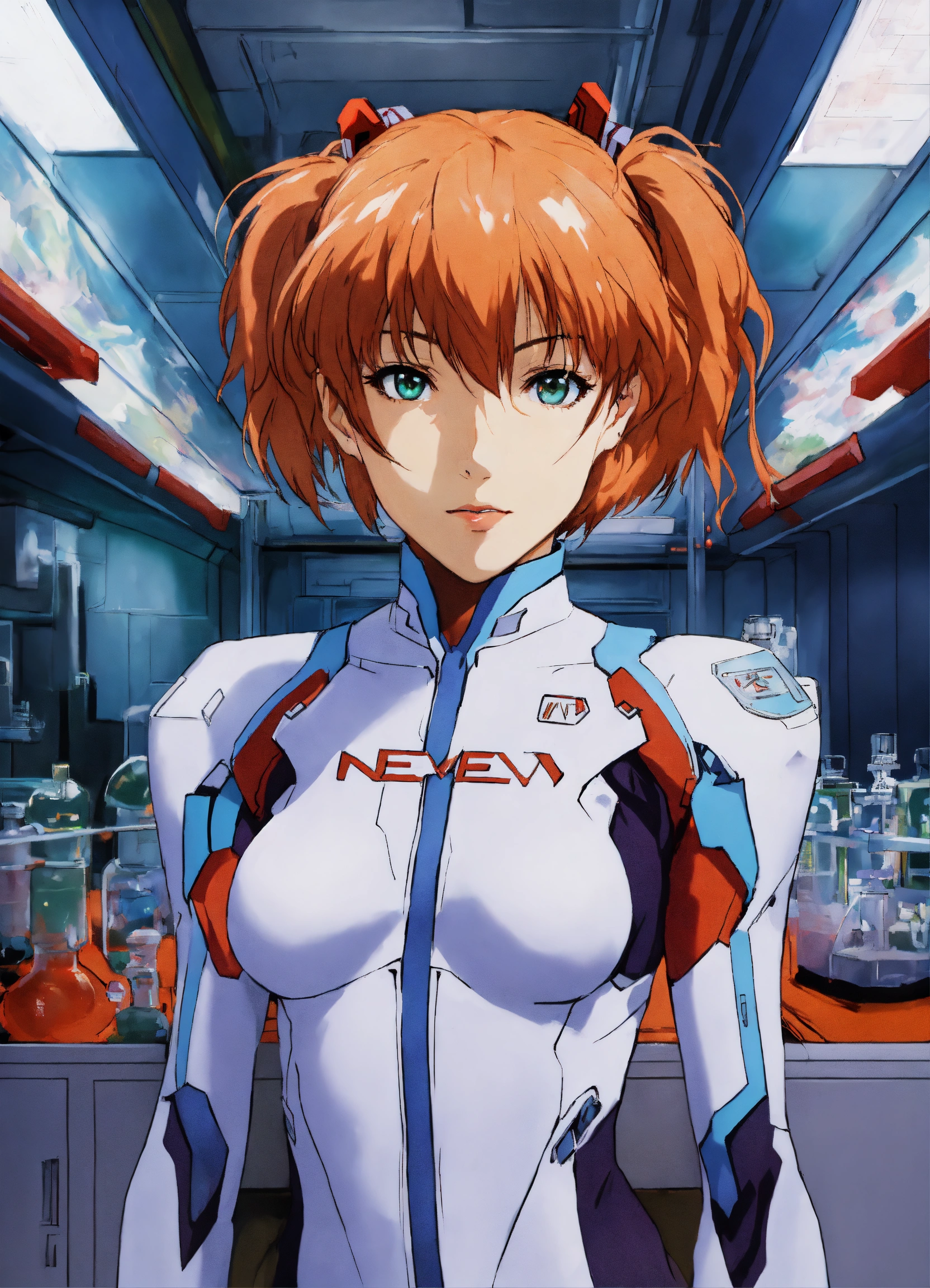 Lexica - Portrait of Rei Ayanami from Neon Genesis Evangelion, inside ...