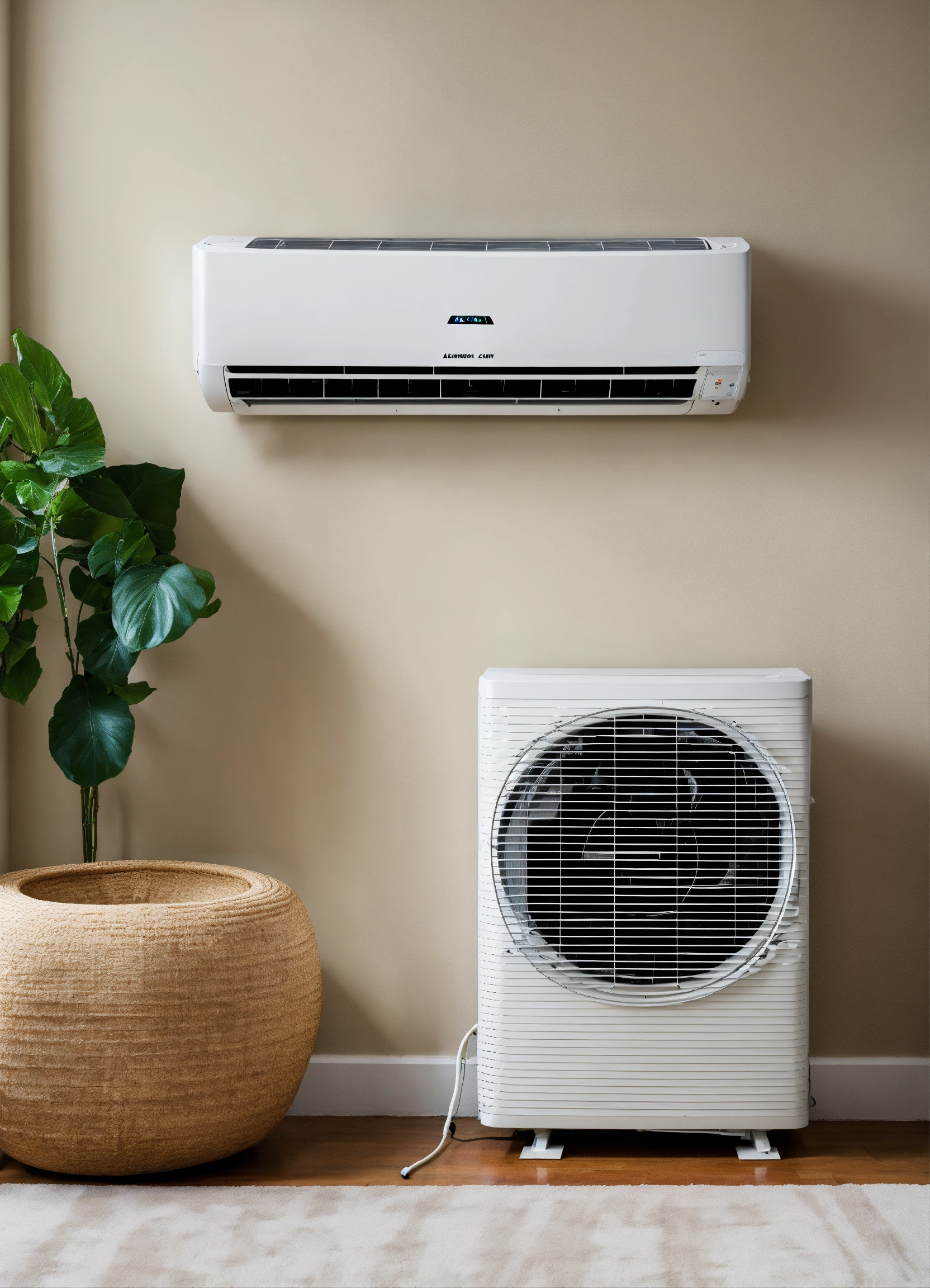 Lexica - Photo of an expensive air conditioner on a white wall in home