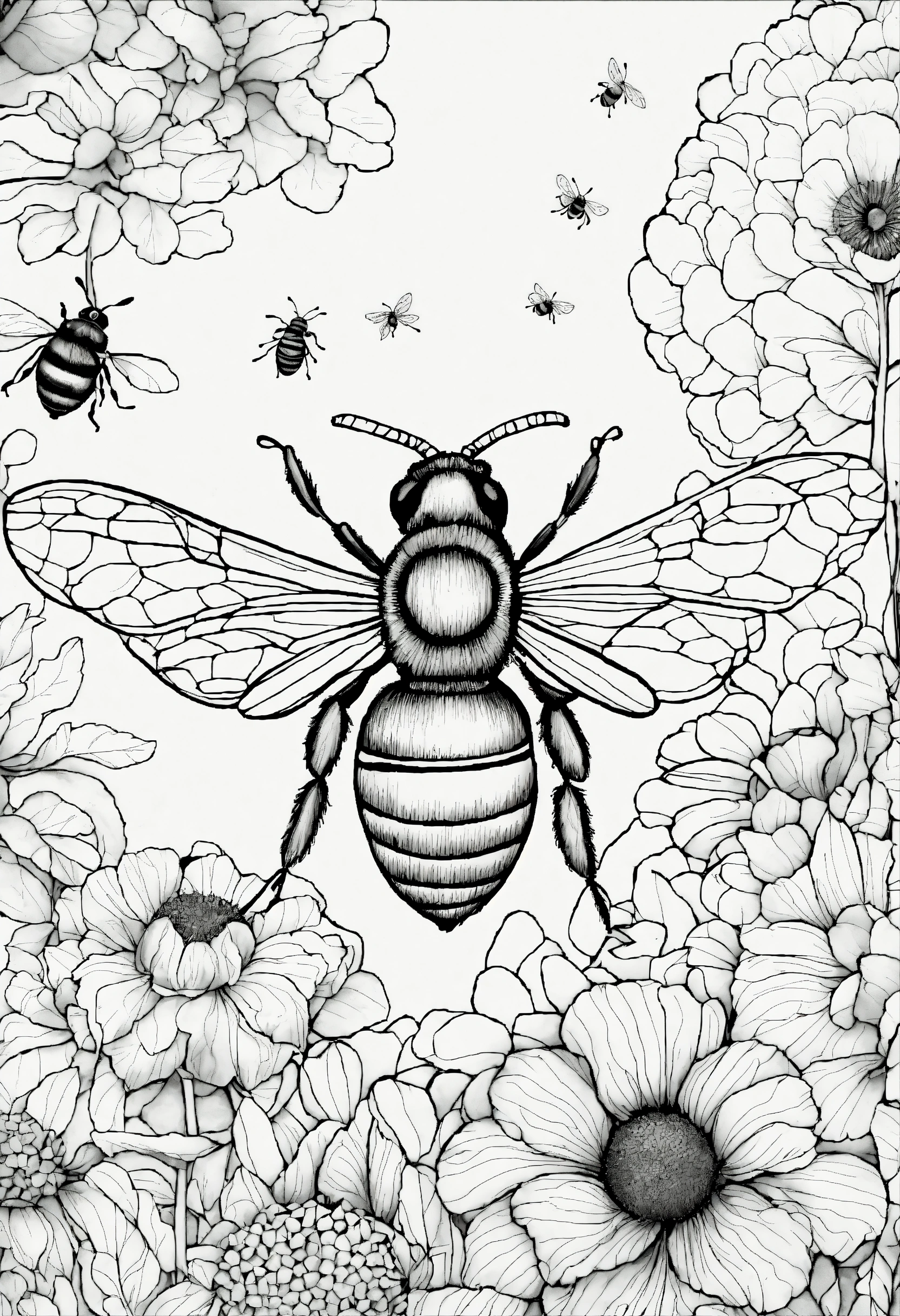 Lexica - Coloring pages, all solid lines, minimalistic, whimsical world ...