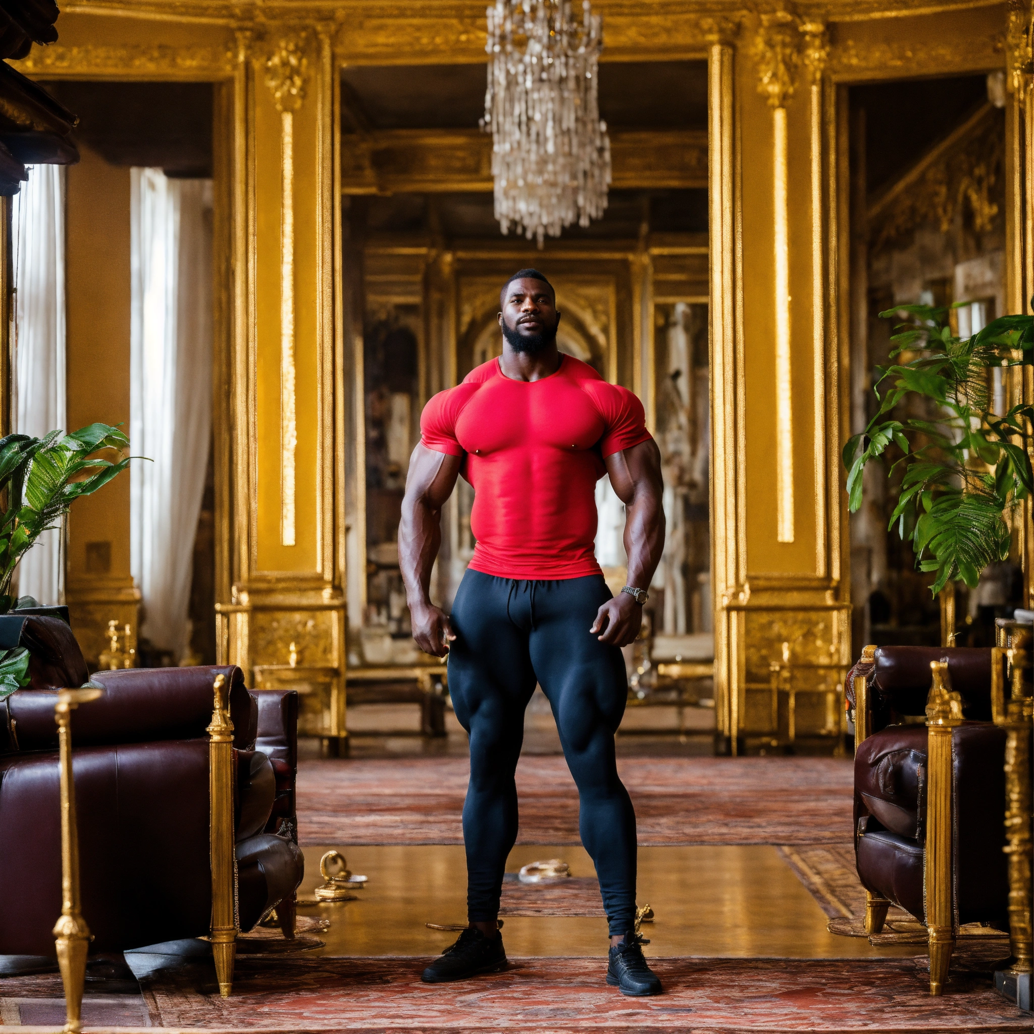 Lexica - 30-year-old hairy Ugandan man with big muscles, big ...