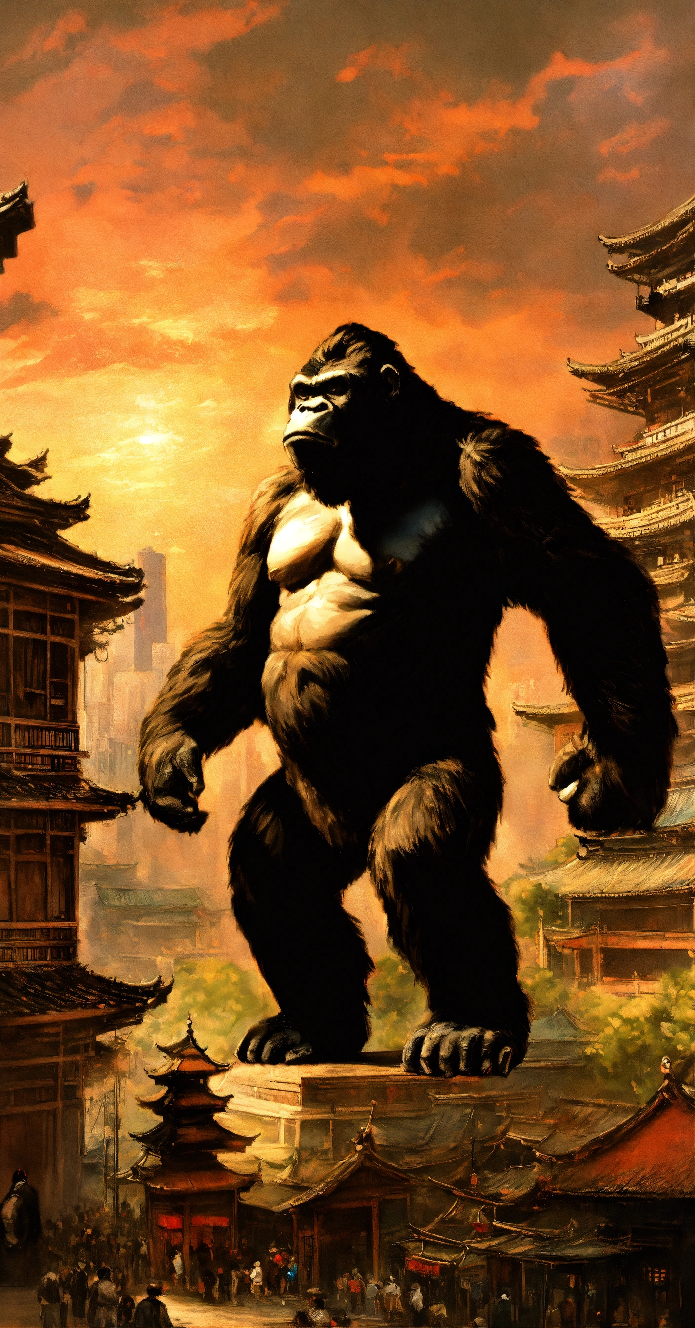 Lexica - King Kong in old Tokyo by Peter Paul Rubens