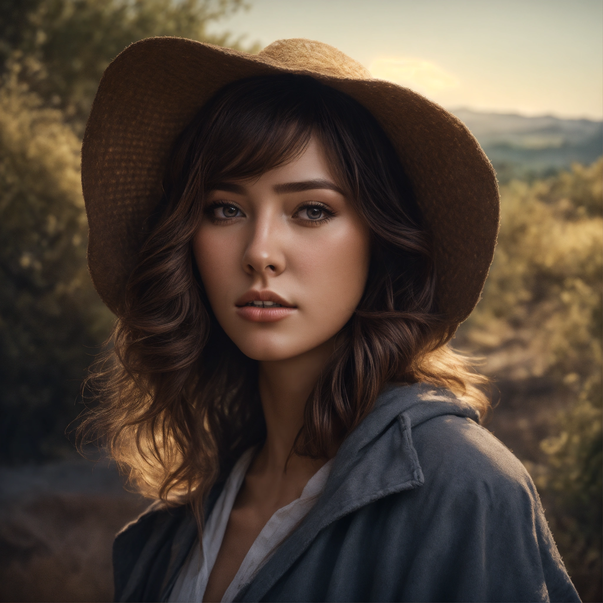 Lexica - Full body photo of petite woman face completely covered by ...