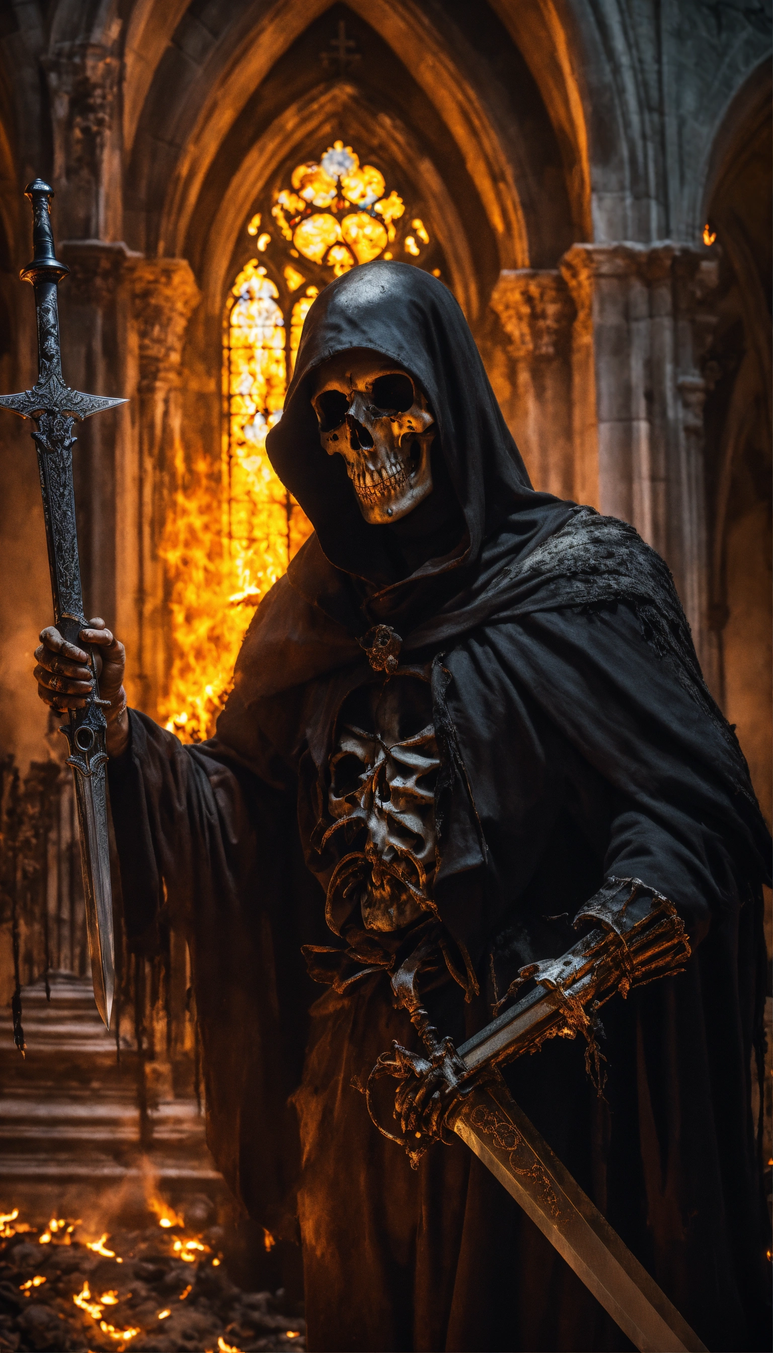 Lexica - Skull, grim reaper, death, rotting flesh, glowing eyes ...