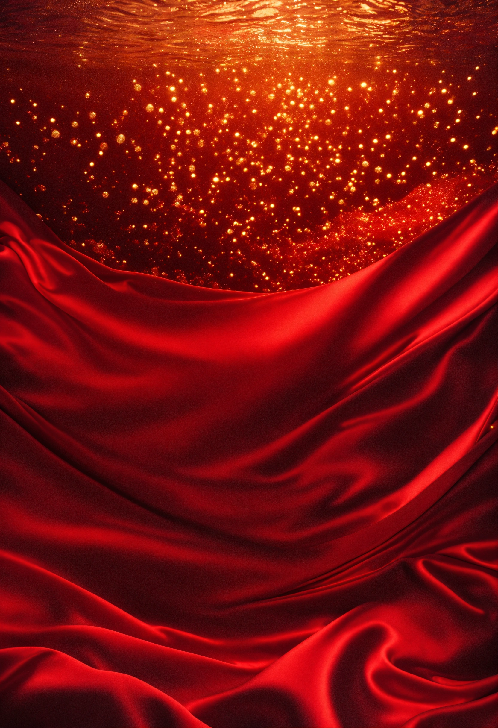 Lexica - Luxury red silk background, minimum ripple, add gold sparkling ...