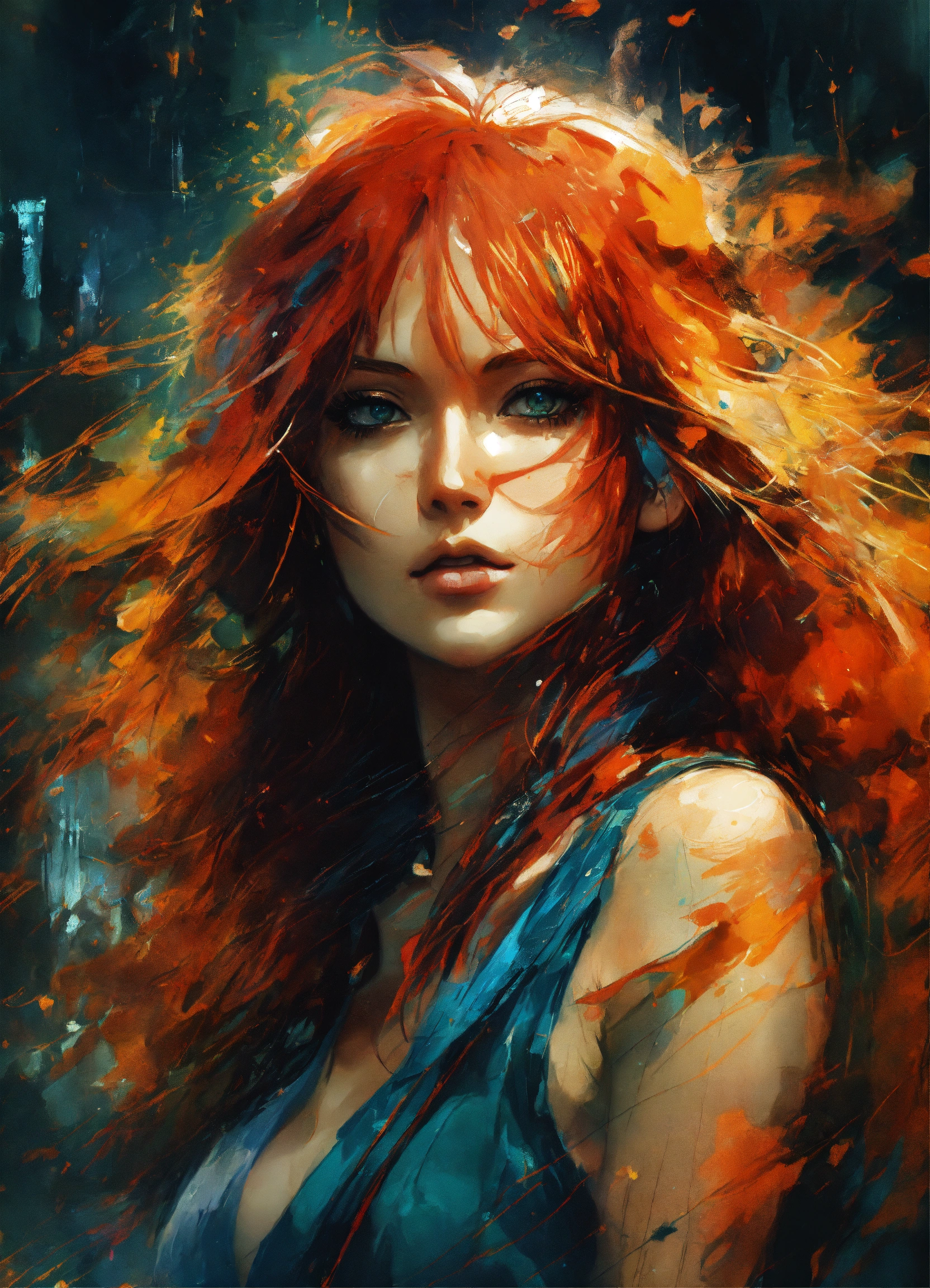 Lexica - A ultra realistic poster of Nami from one piece in the red ...