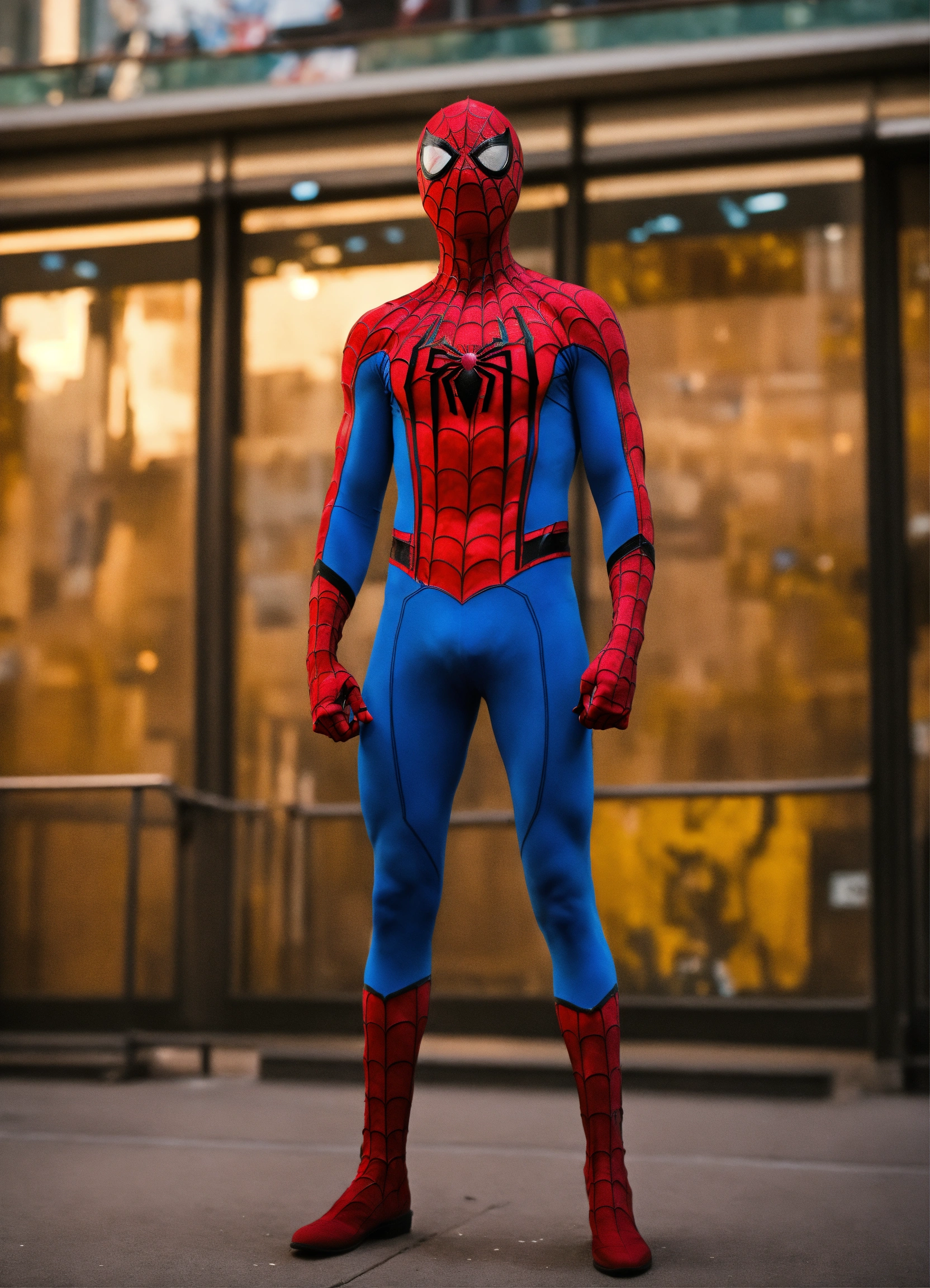 Lexica - Spiderman has a spider on his cheek