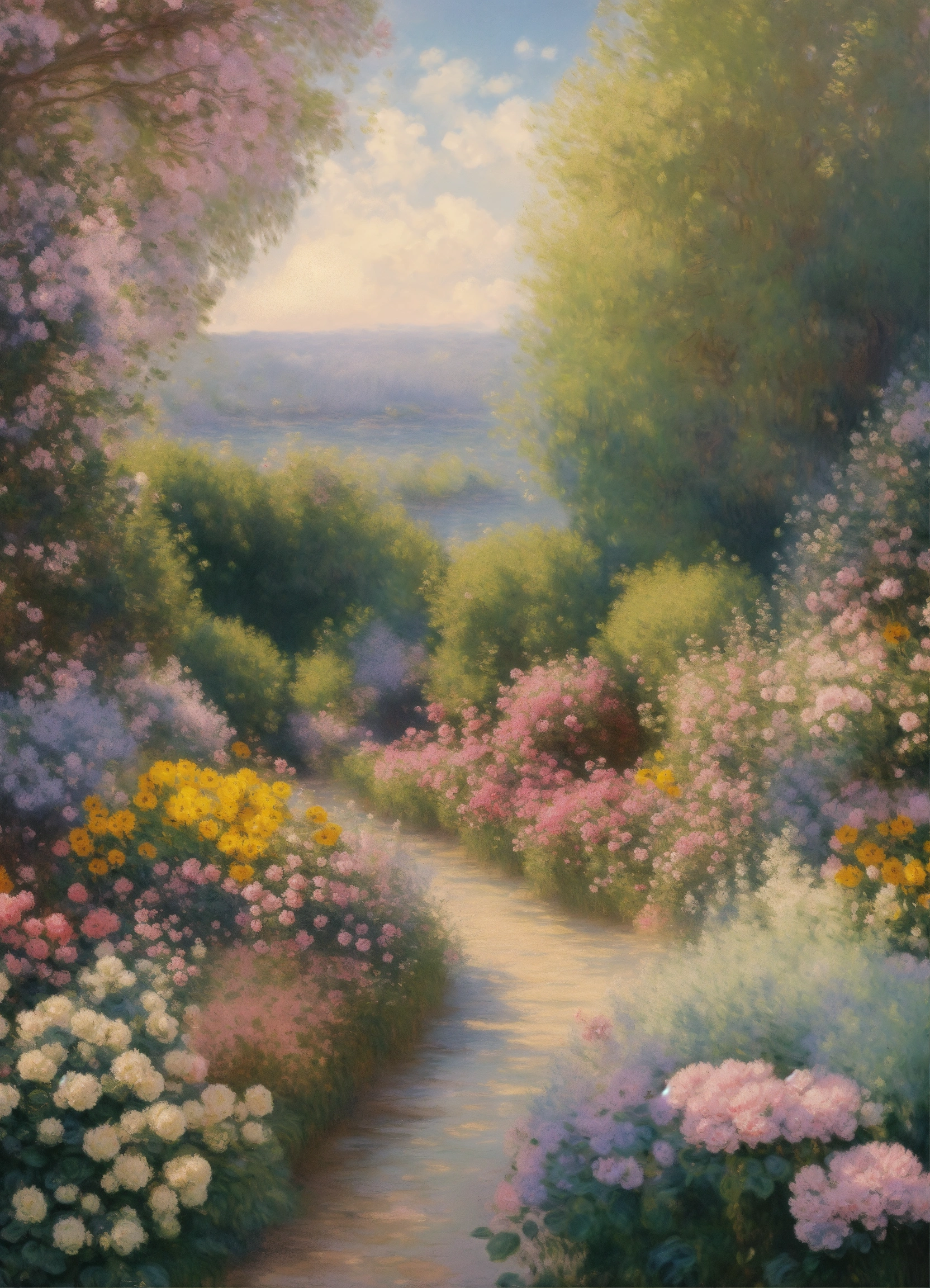 Lexica - Claude Monet overwhelmingly beautiful bordoodle framed with ...