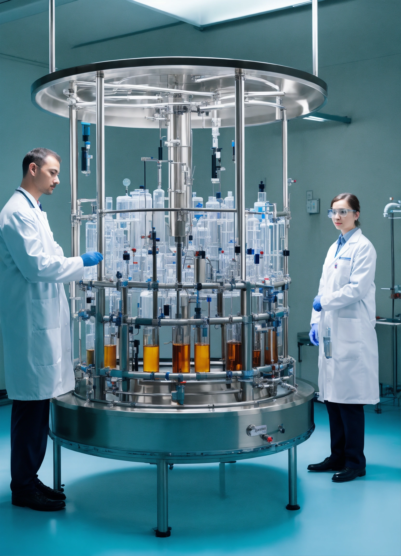 Lexica - Stainless steel vessel sirred tank bioreactor with many tubes ...