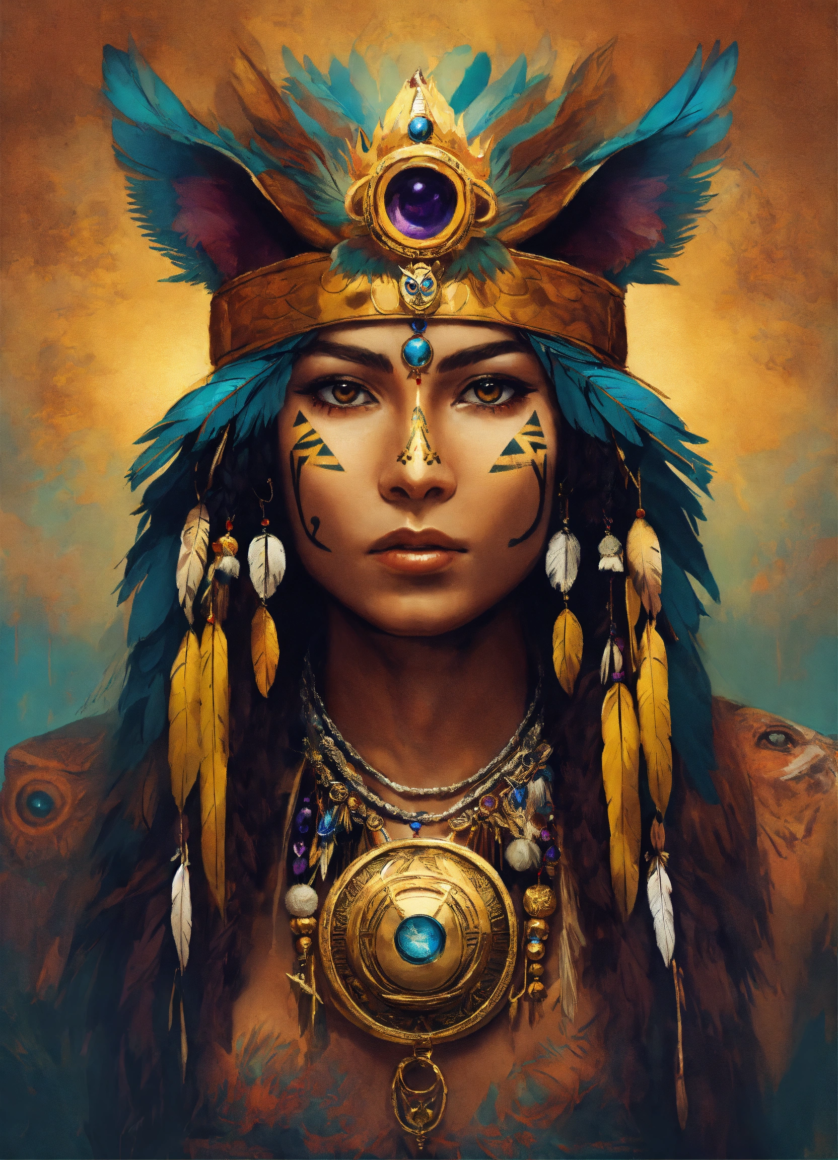 Lexica - Wise owl native american shaman, antropomorph, native american ...