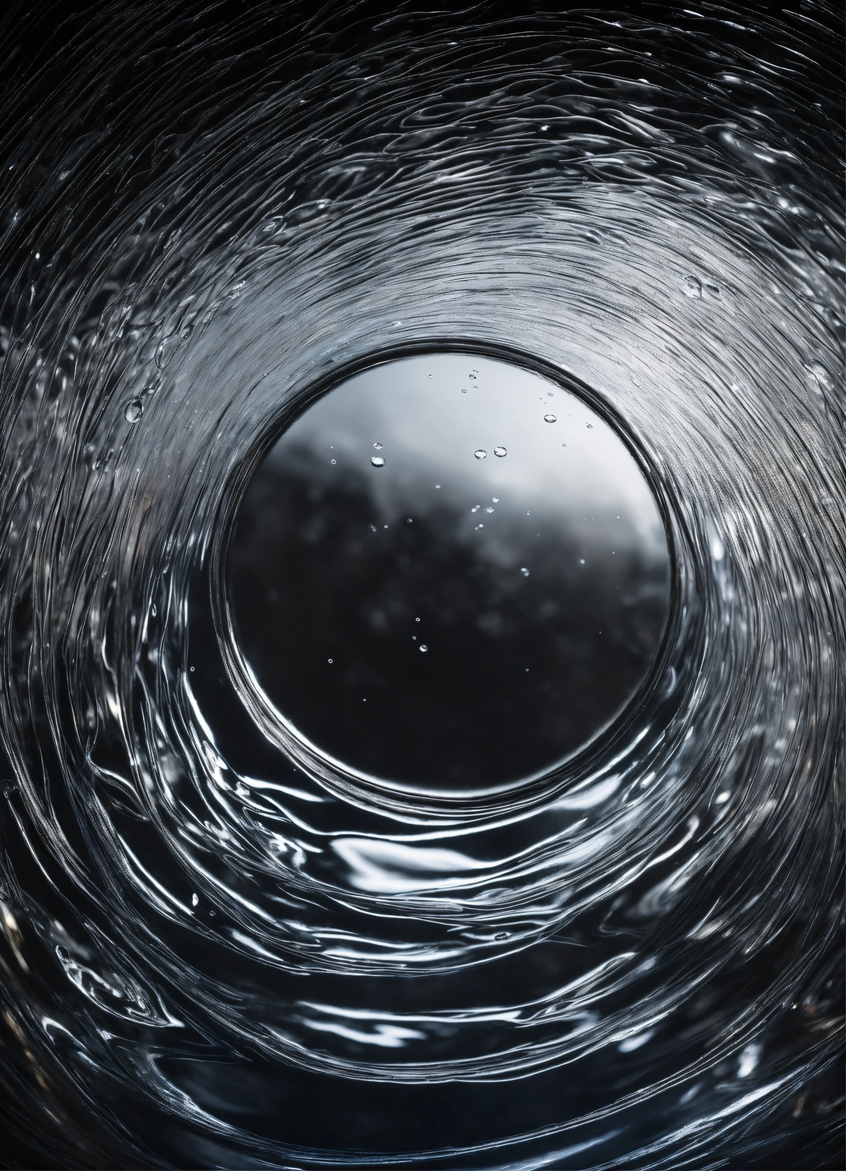 Lexica - Hyper realistic opaque silver abstract circular metallic ...