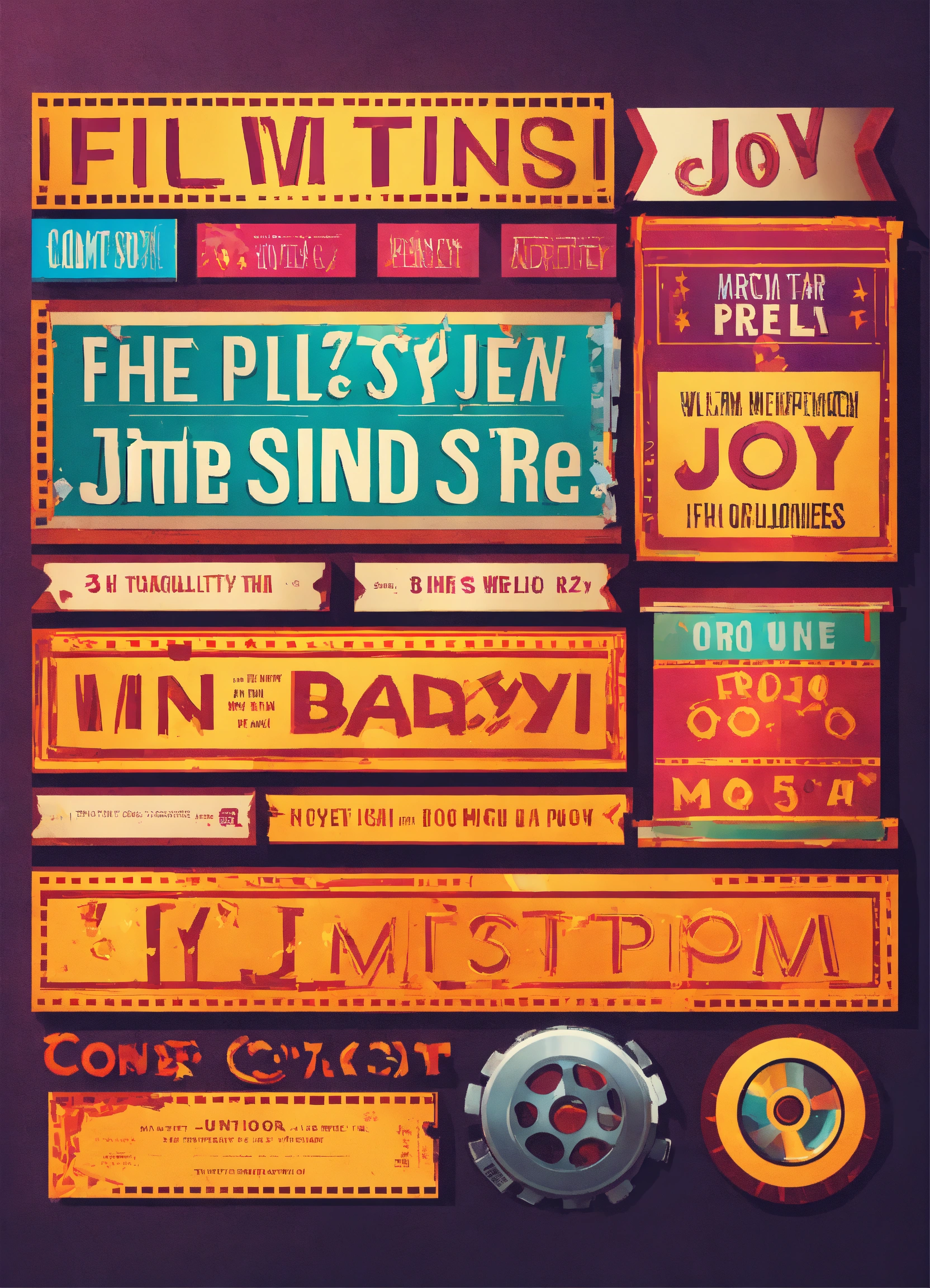 Lexica - Movie production company, text as "joy films", Concept ...