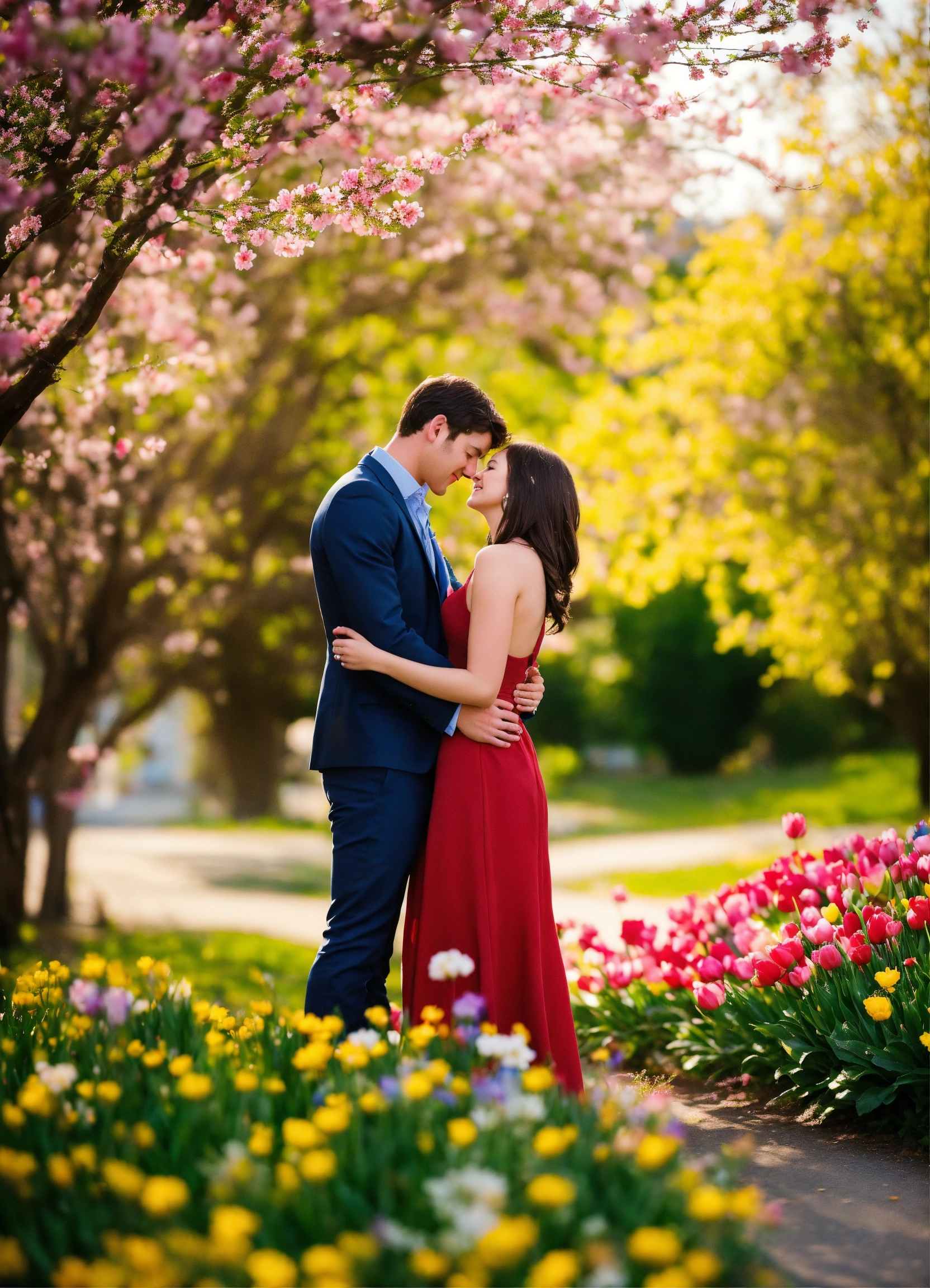 Lexica - A photo quality image for a small town spring romance with a ...