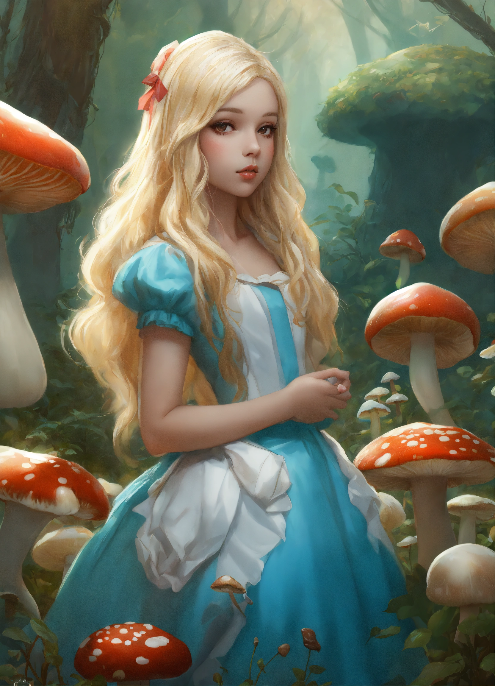 Lexica - Portrait and shot full body of a cute chibi alice in ...