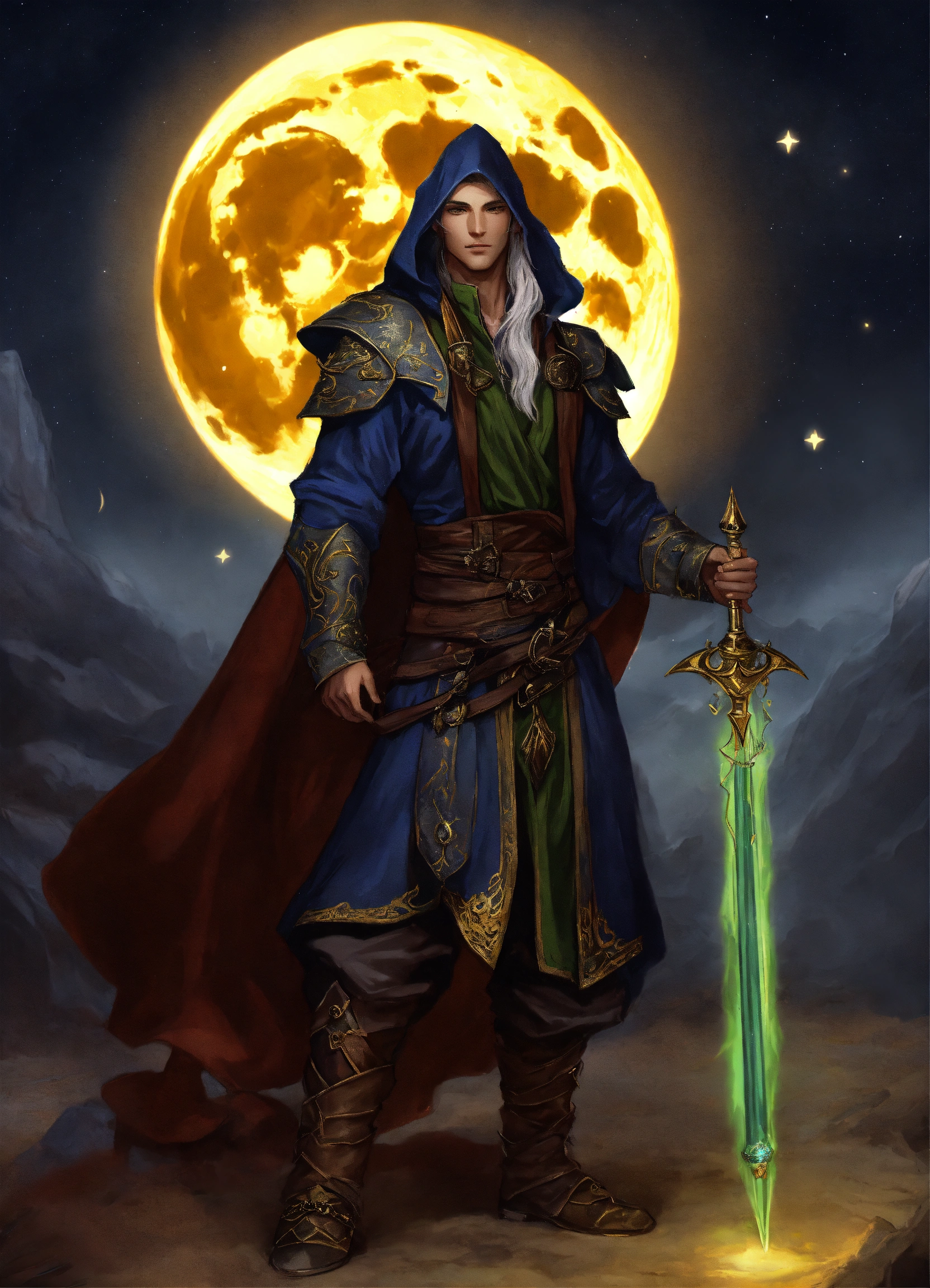 Lexica - A Sylvanesti half-elf male lunar sorcerer of DragonLance with ...
