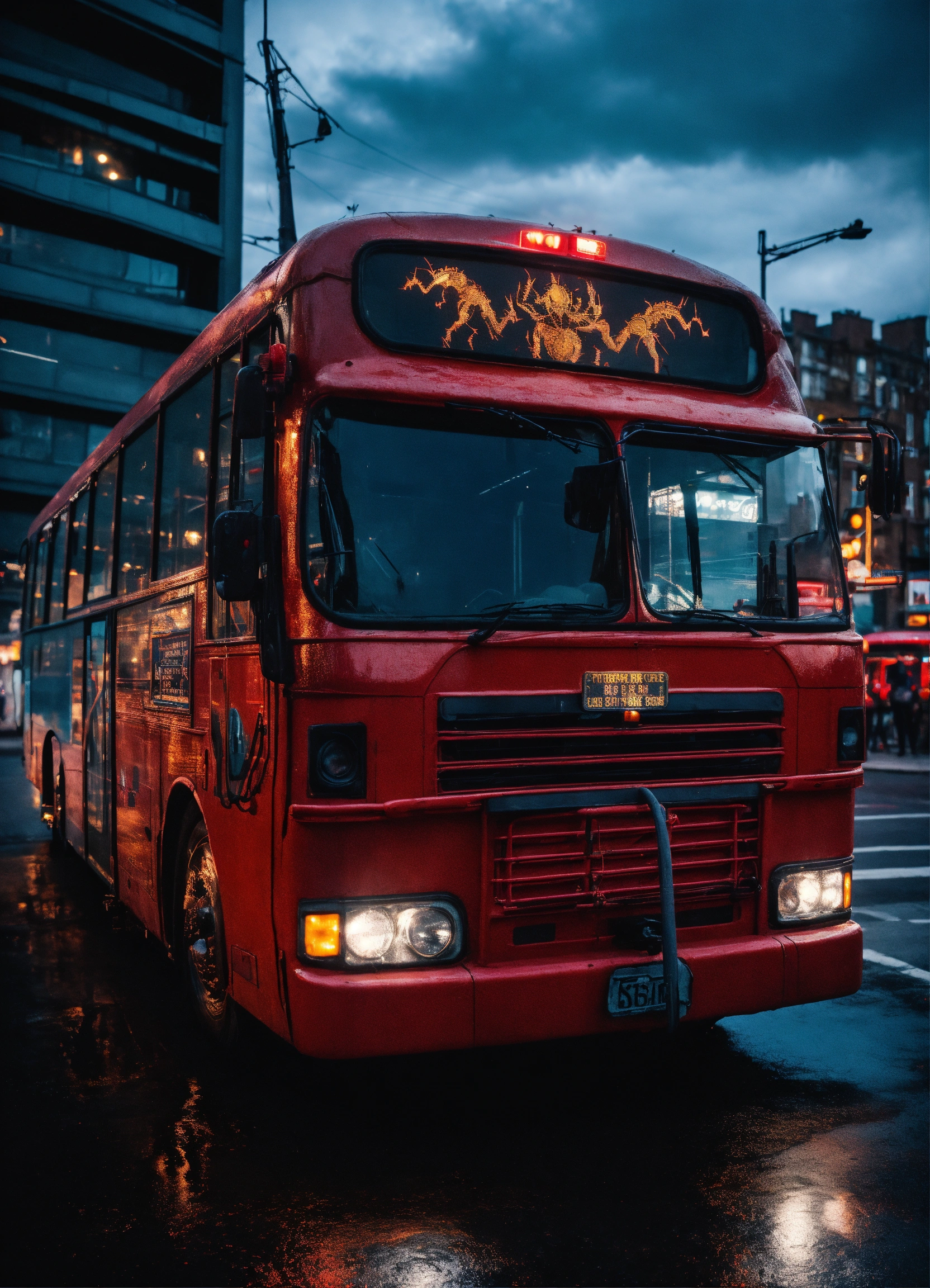Lexica - Spiderman themed bus, amazing, intricate, sharp focus, fantasy ...