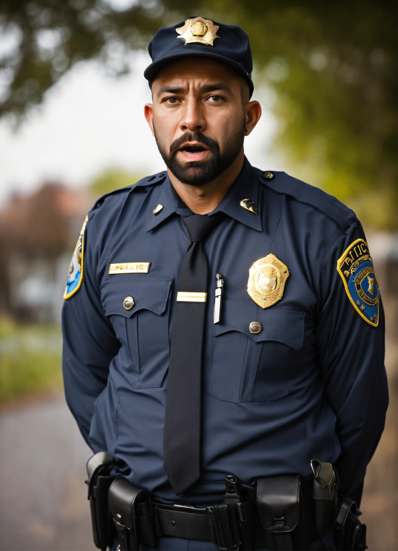 Lexica - Scared random looking unique expressive police officer ...