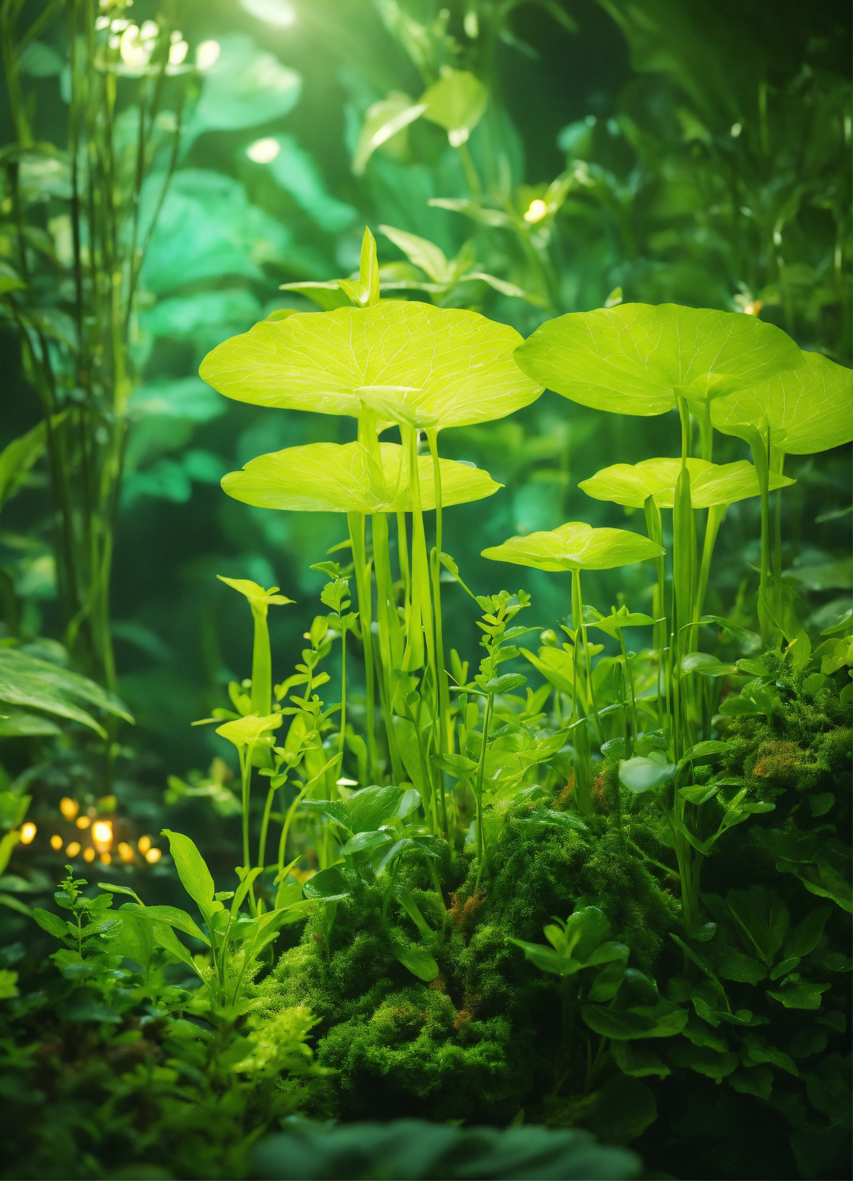 Lexica - Bio luminous plants fantasy avatar
