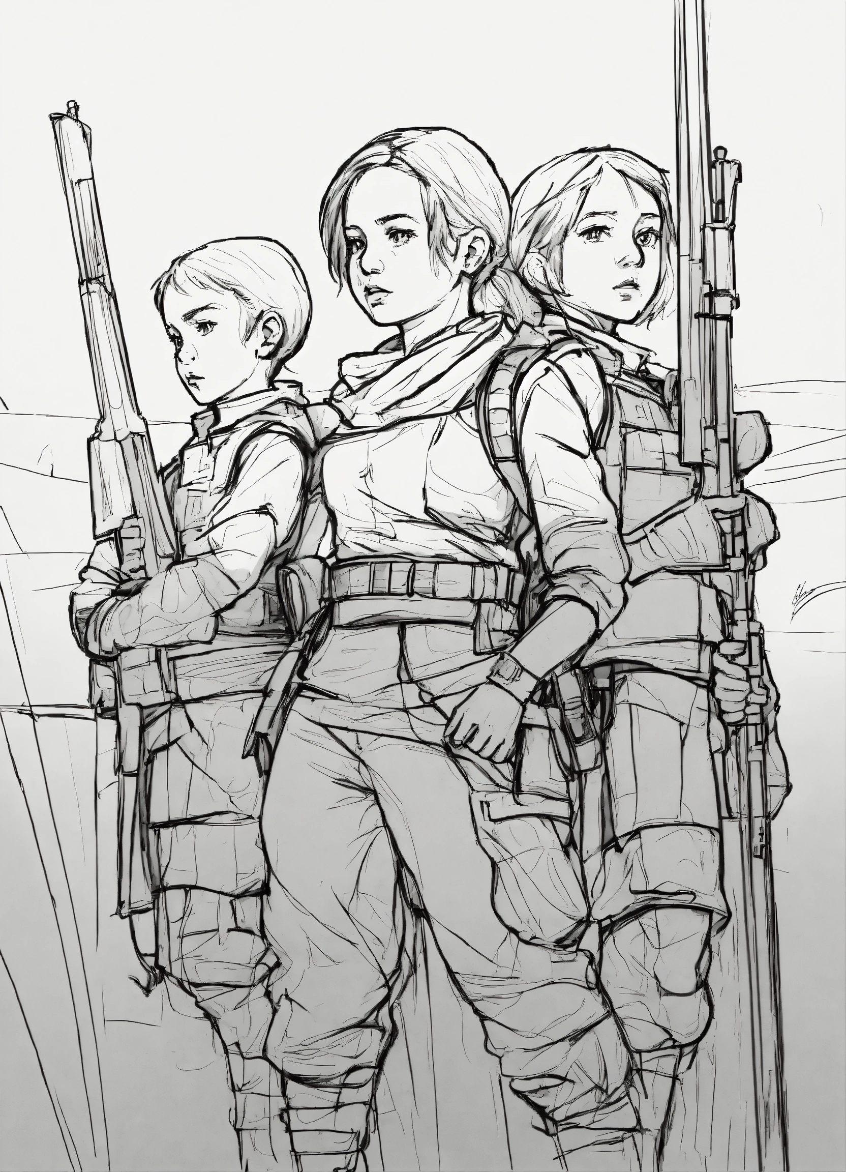 Lexica - A simple line drawing. Rough drawing. Black and white ...