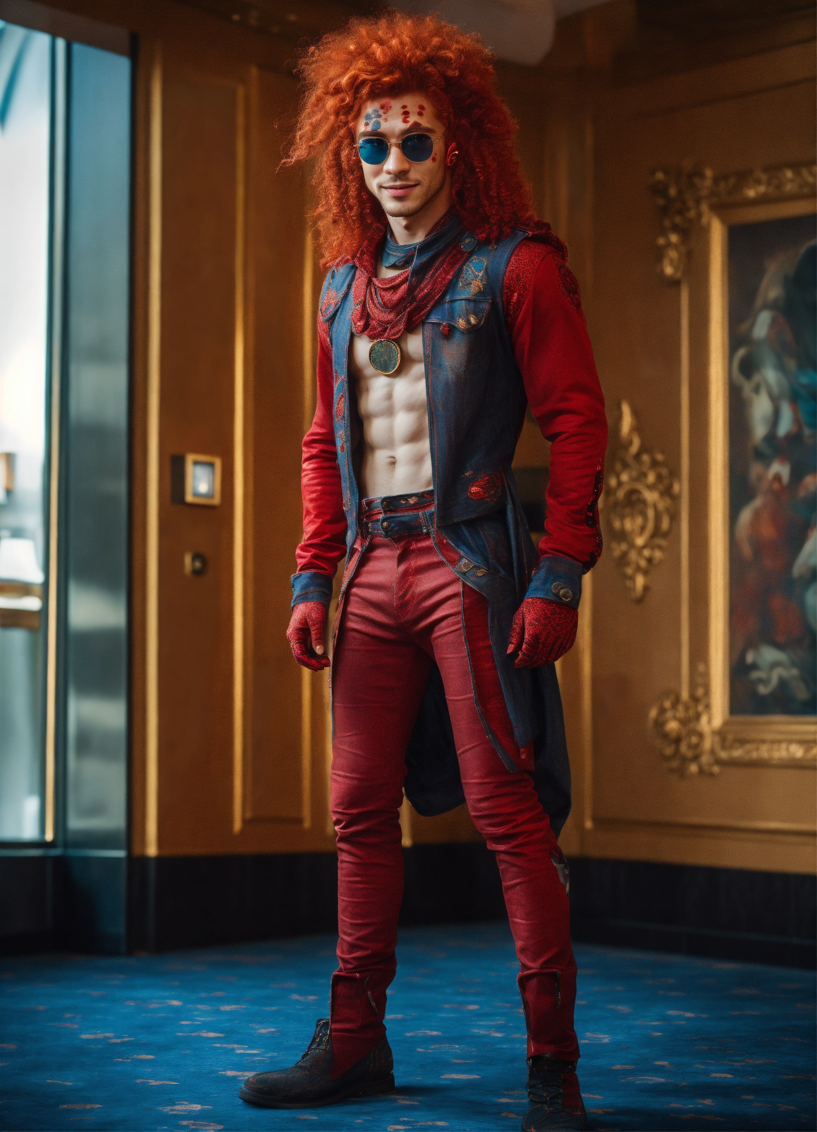 Lexica - Handsome human-looking alien male. With spotted red skin ...