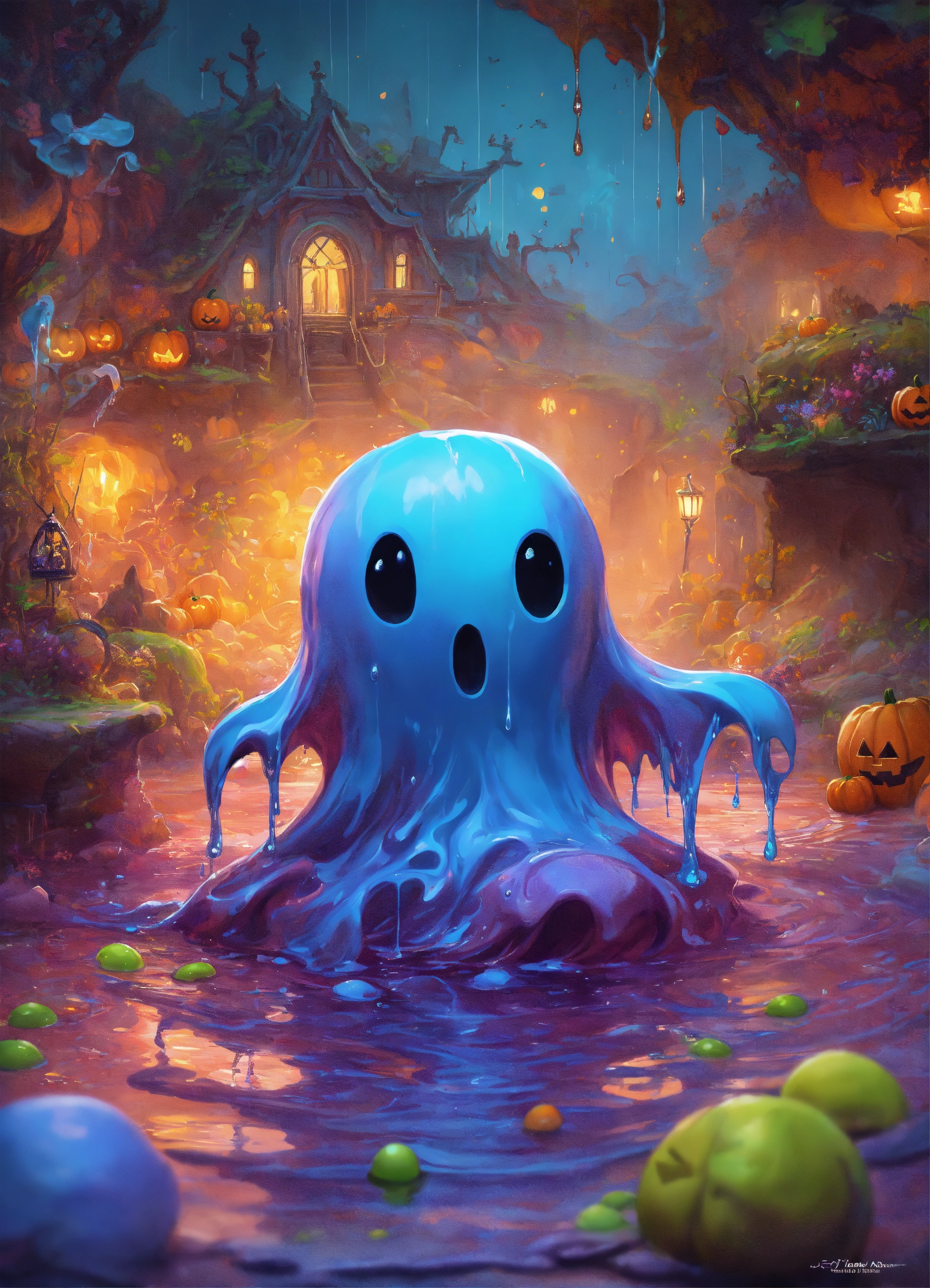 Lexica - Splash art, a quirky liquid portrait of a cute and adorable ...