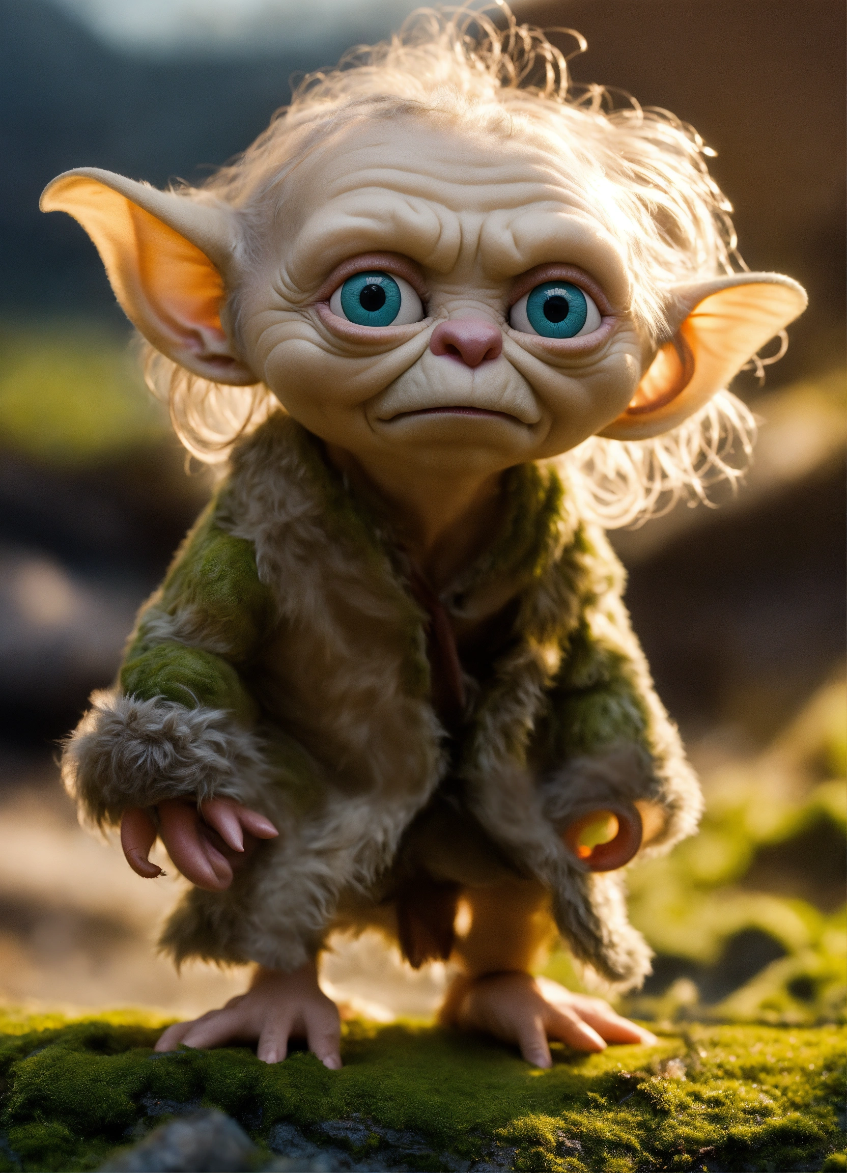 Lexica - Smeagol Gollum as a fluffy fur cute muppet