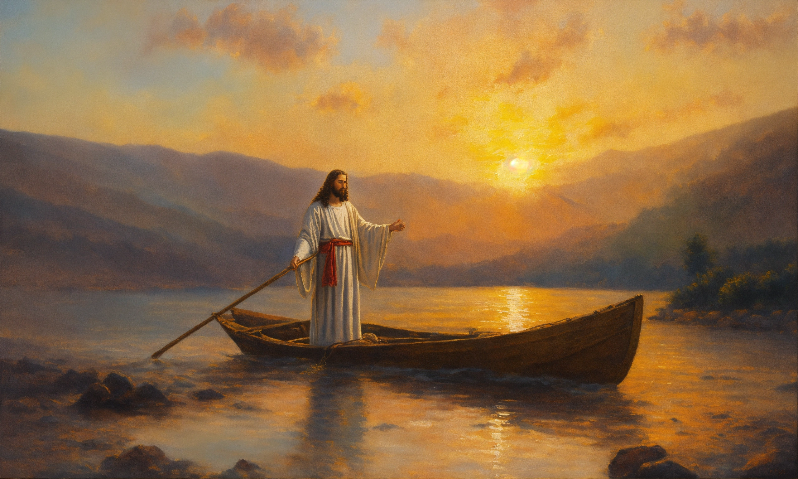 Lexica - Oil painting of jesus christ