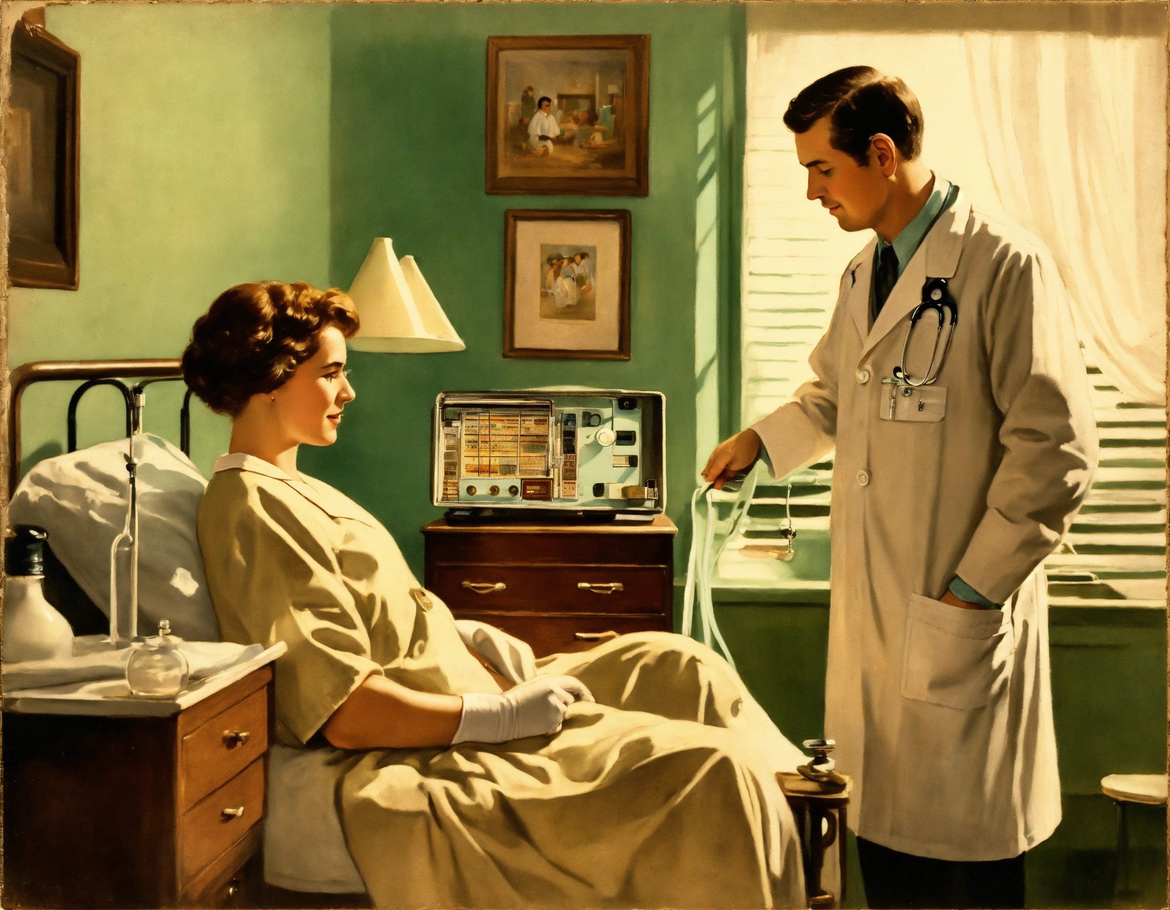 Lexica - Friendly doctor provides care to patient in hosptial setting ...