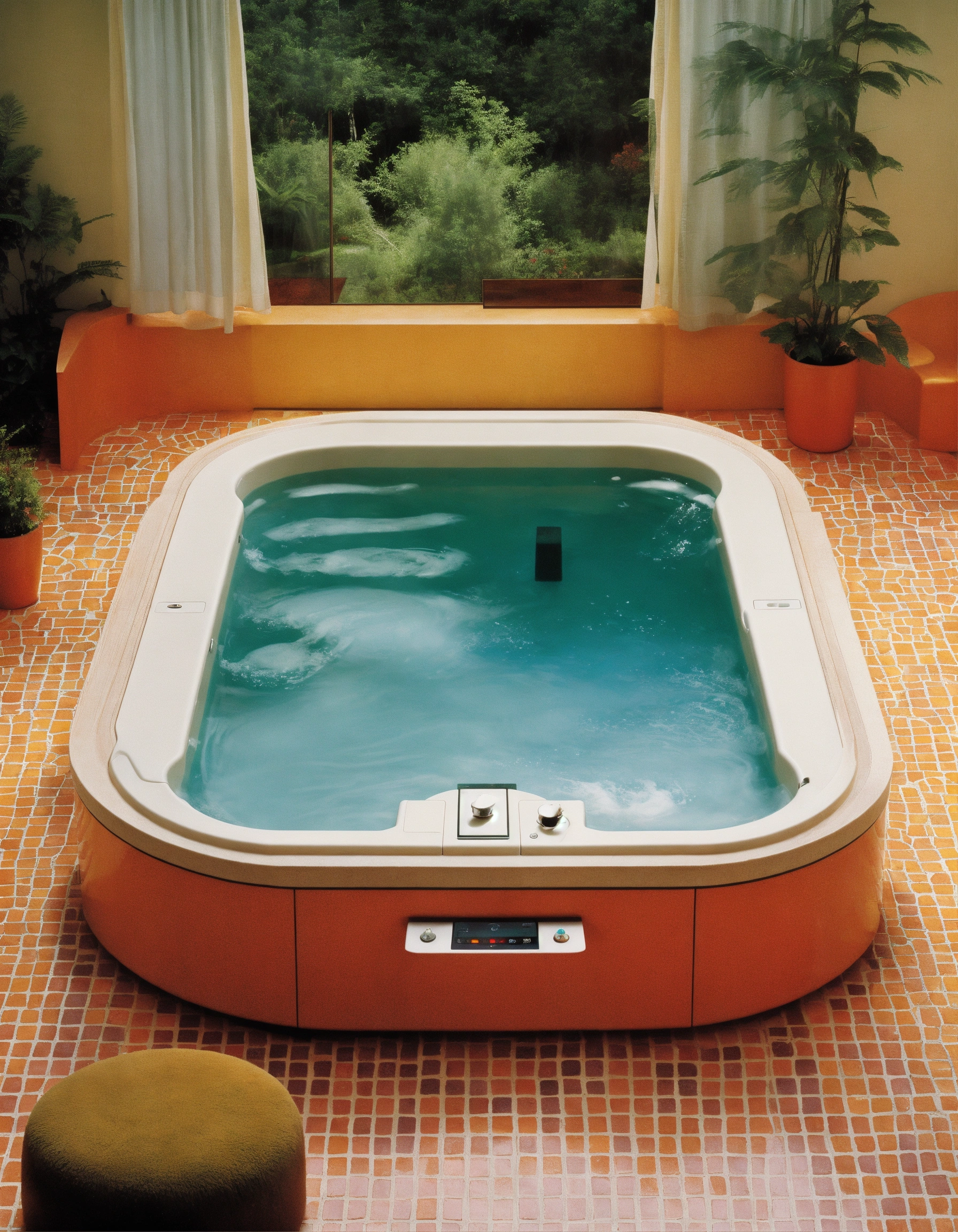 Lexica - A surreal jacuzzi designed by Dieter Rams. Product ad retro ...