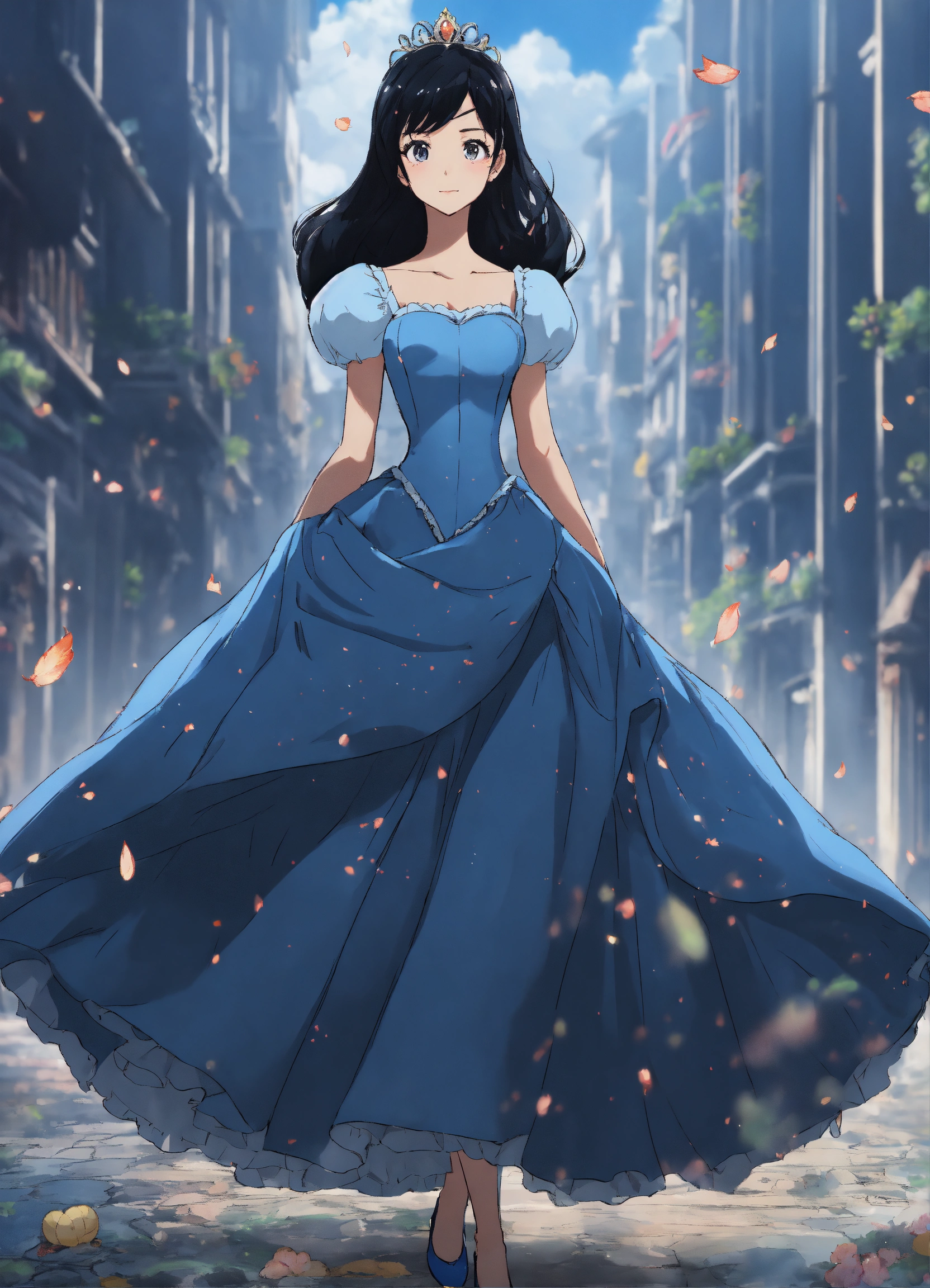 Lexica - 2020s anime Cinderella with black hair covered in soot, full ...