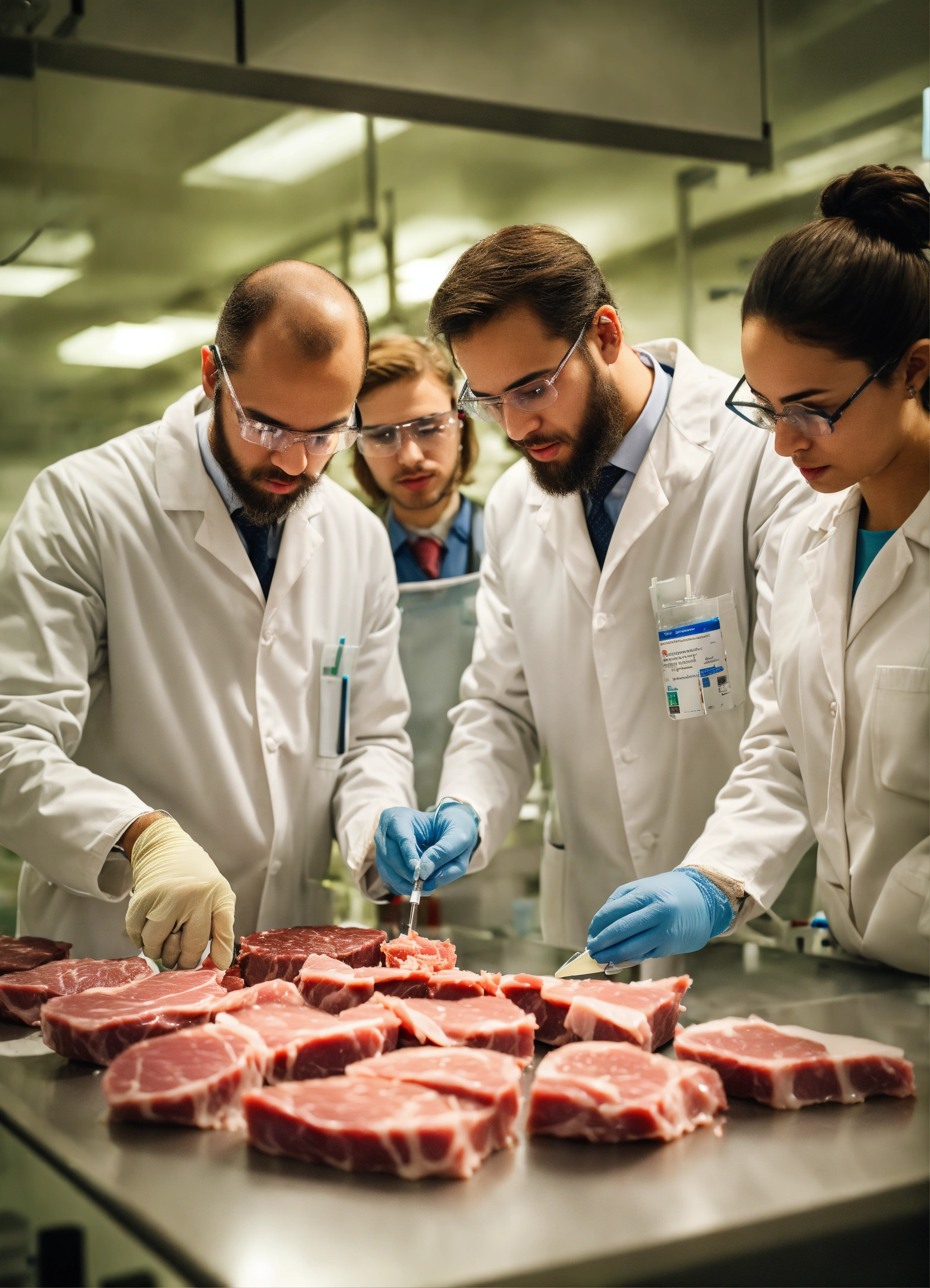 Lexica - Group of diverse scientists wearing lab coats working on a ...