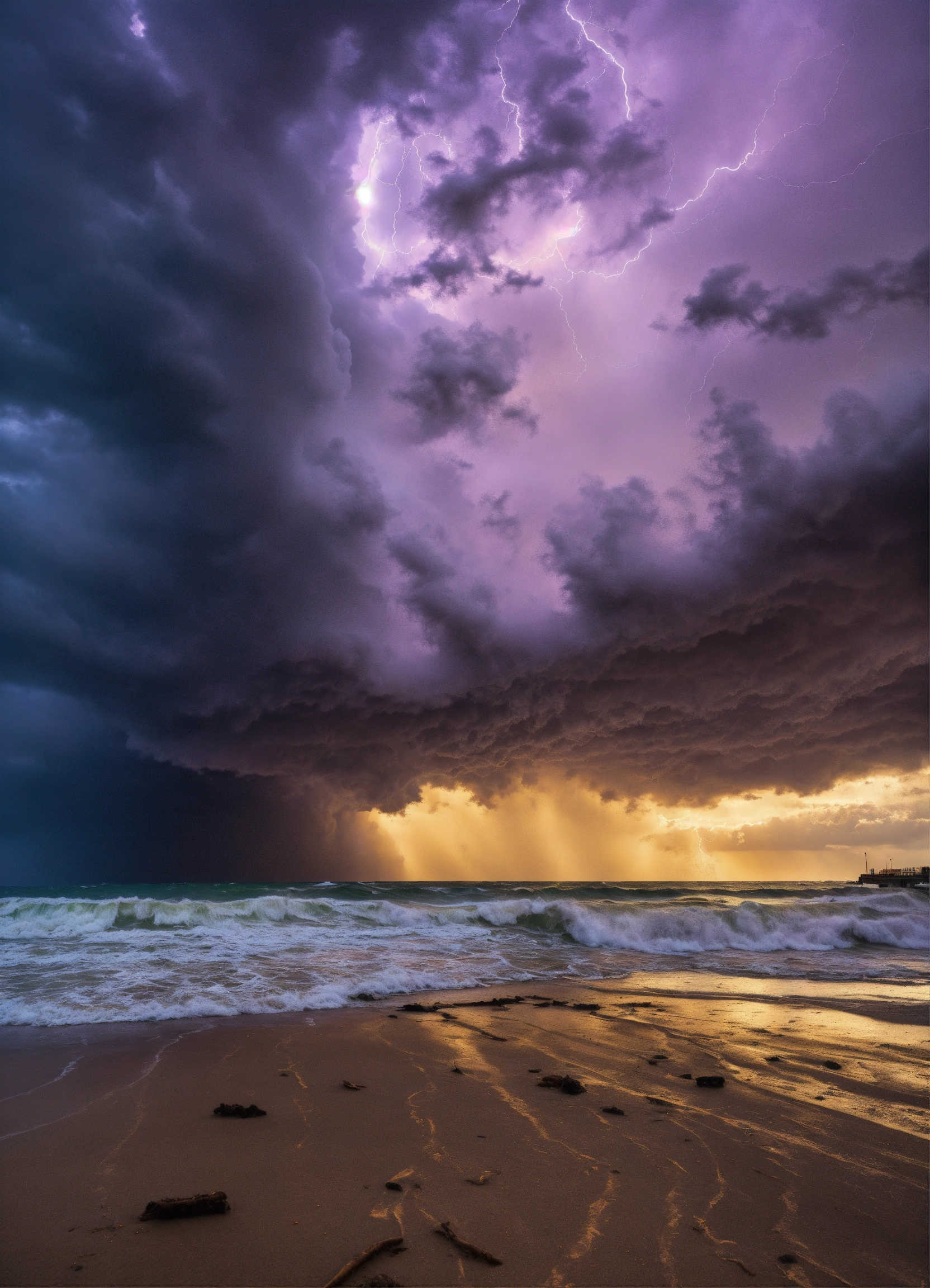 Lexica - A violent storm on the beach that breaks everything in its path