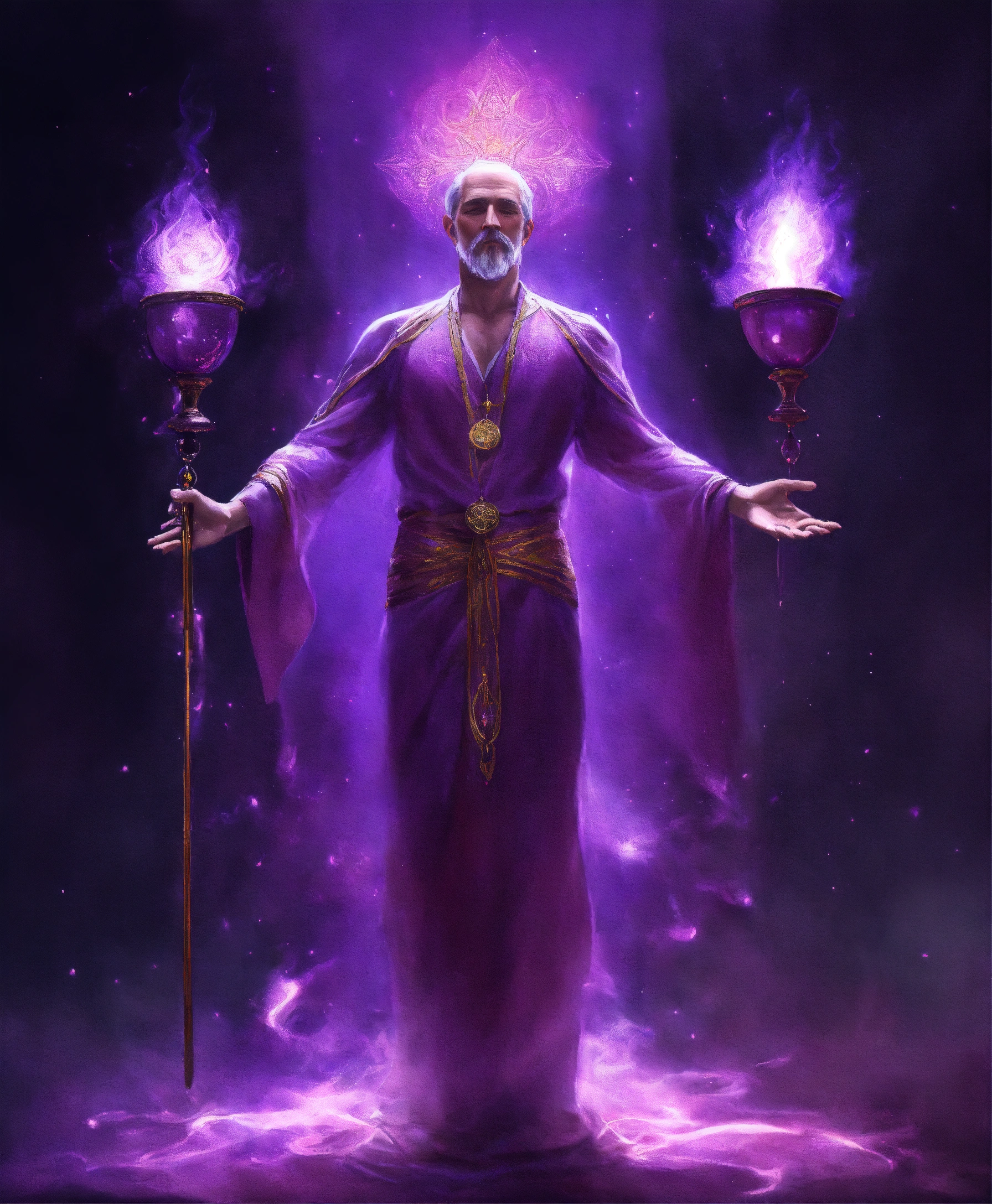 Lexica - Full body view of a realistic drawing spiritual mentor of the ...