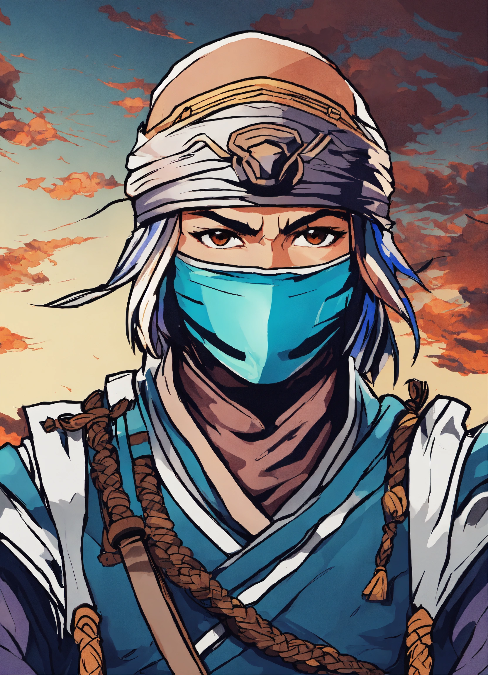Lexica - Generate a portrait of a ninja, 4K resolution, anime line art ...