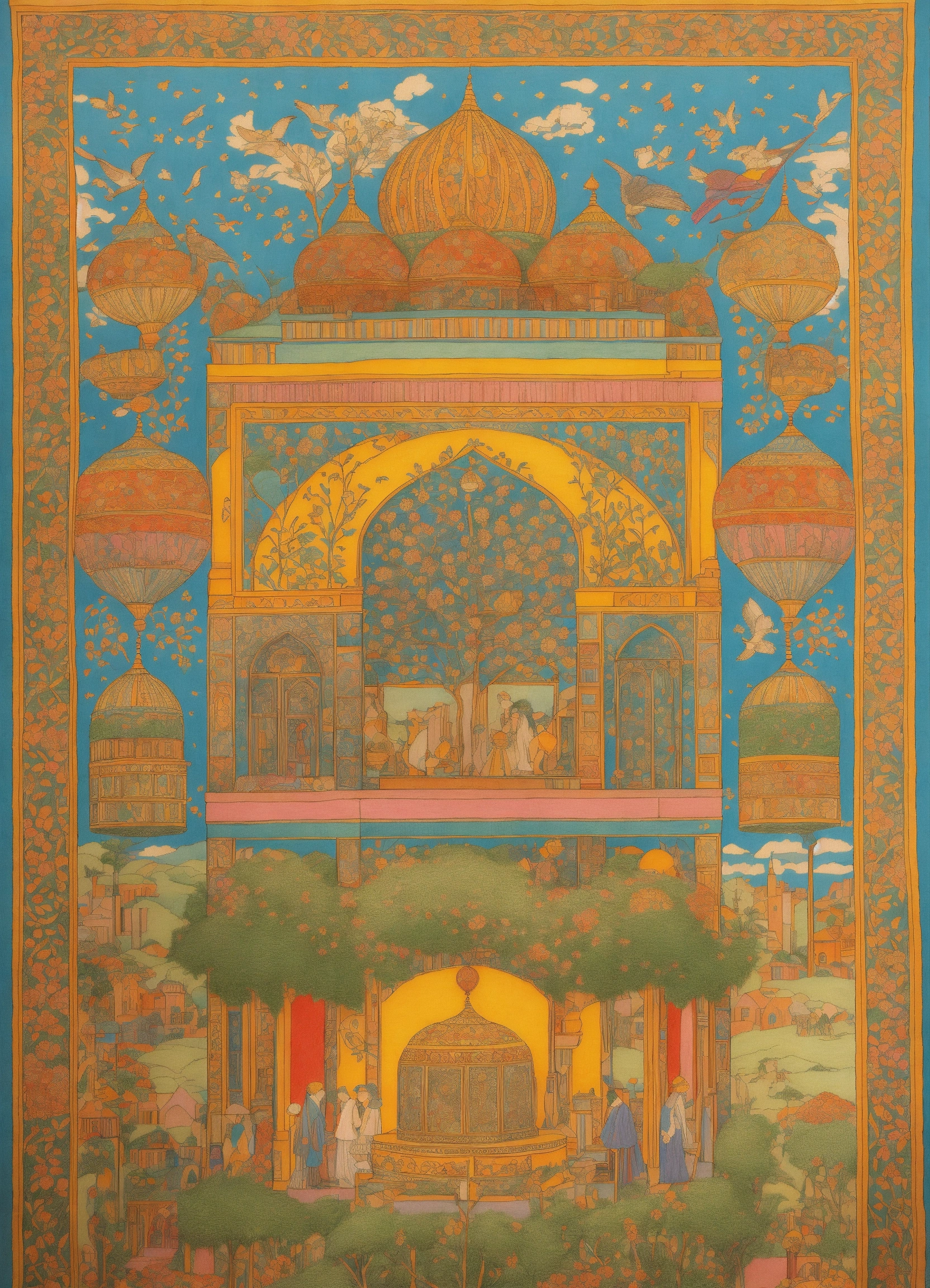 Lexica - Traditional turkish art drawing the nature of God. Line ...