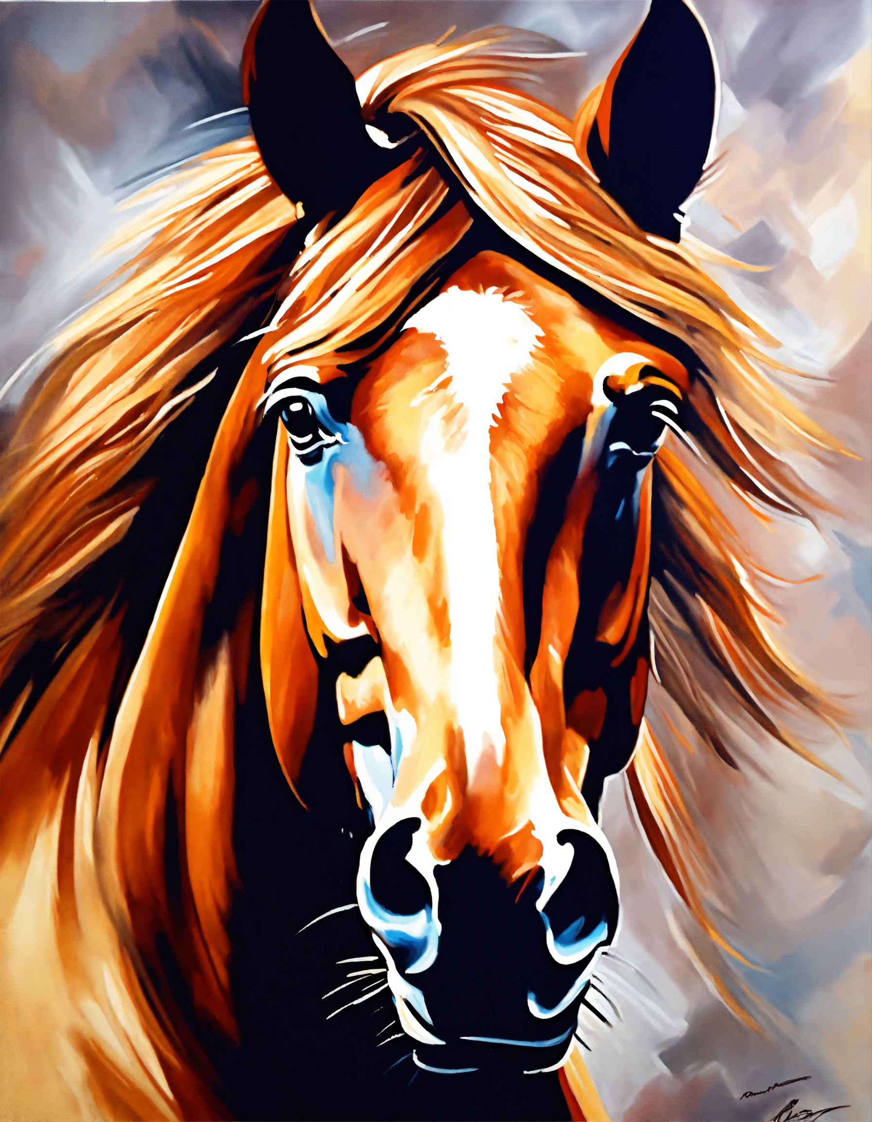 Lexica - Super detailed high quality oil painting of a horse head in ...