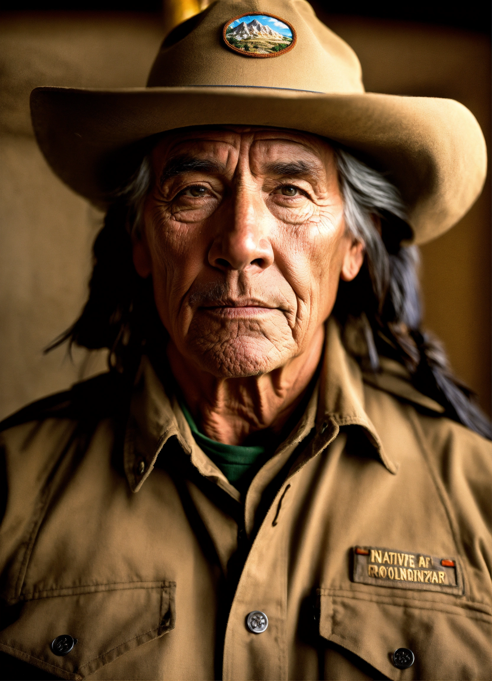Lexica - Native american park ranger in Rocky Mountain National Park ...