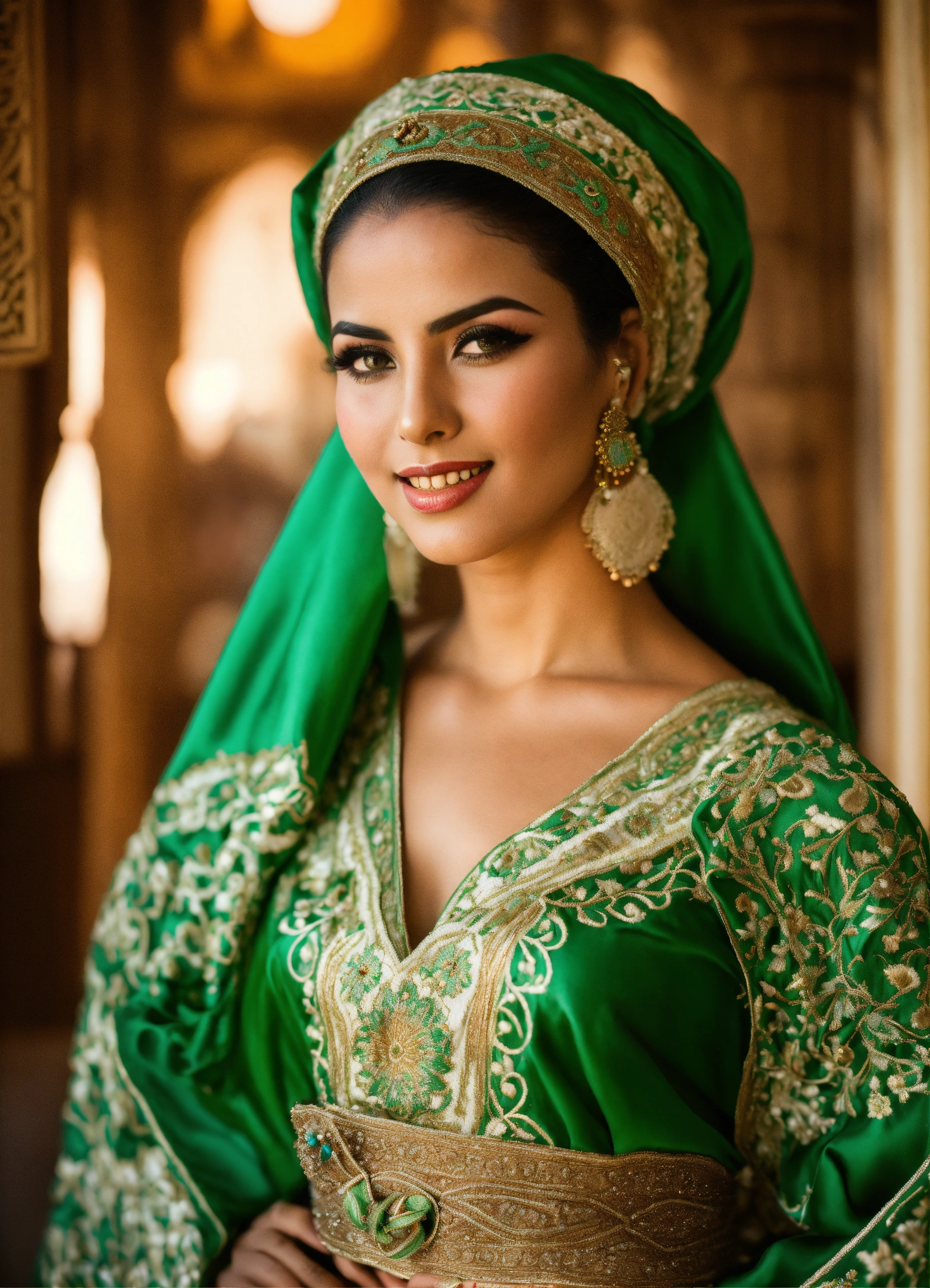 Lexica - Beautiful morrocan women wearing traditional morrocan kaftan ...